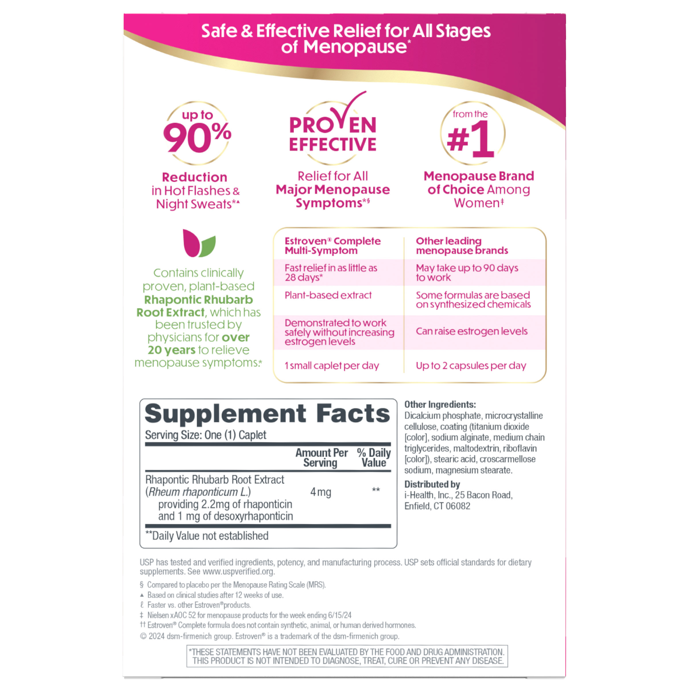 Estroven Complete Multi-Symptom Menopause Relief, 84 Caplets | Costco