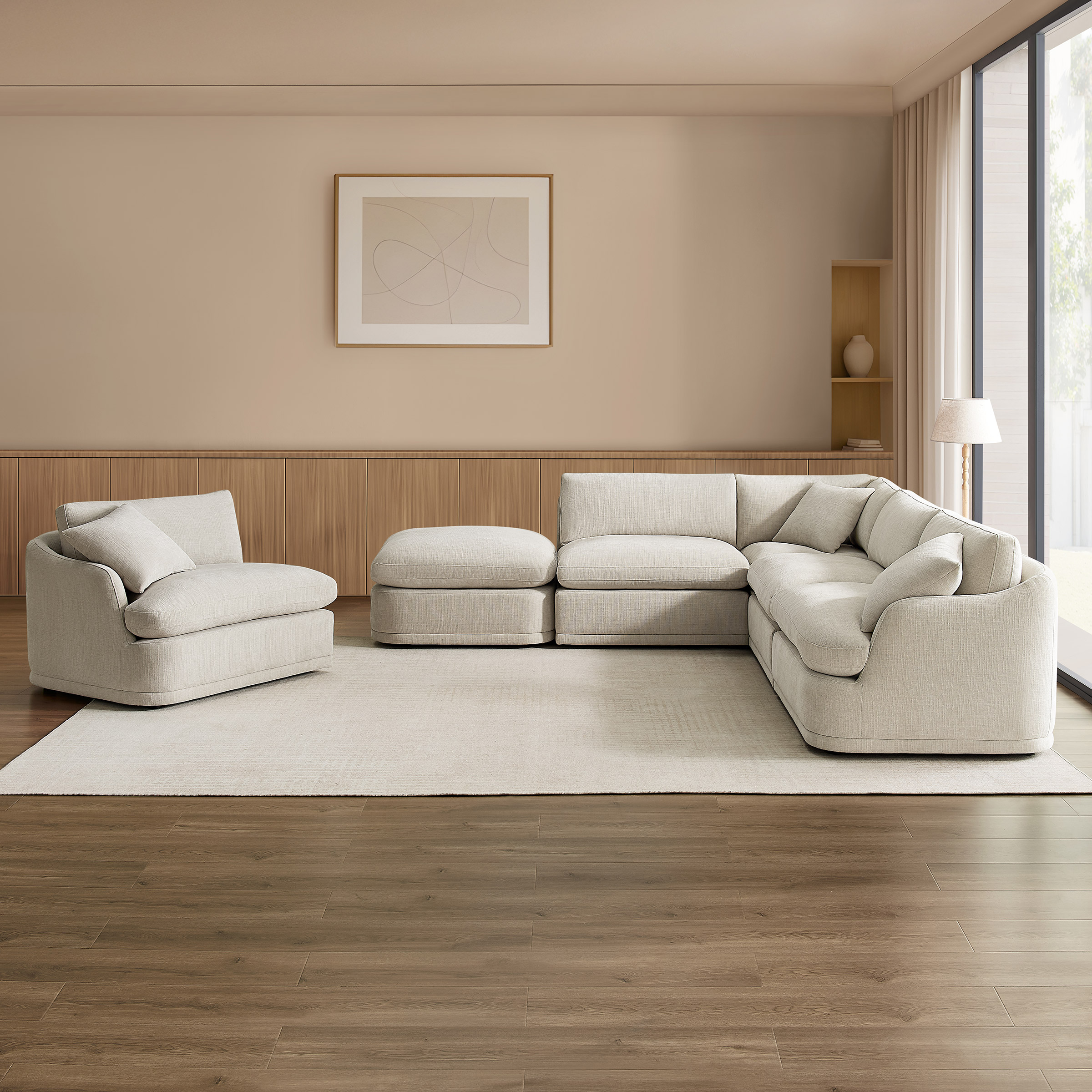 Hartley 6-piece Fabric Modular Sectional | Costco