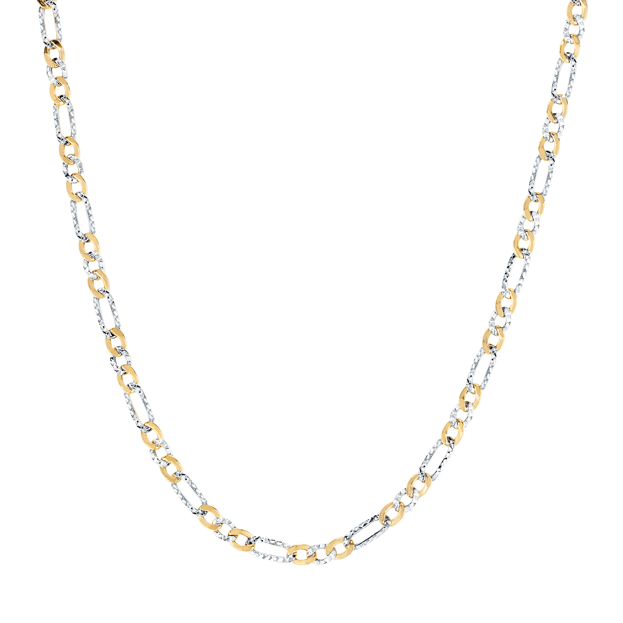 Figaro Chain in Two-Tone Gold | Costco