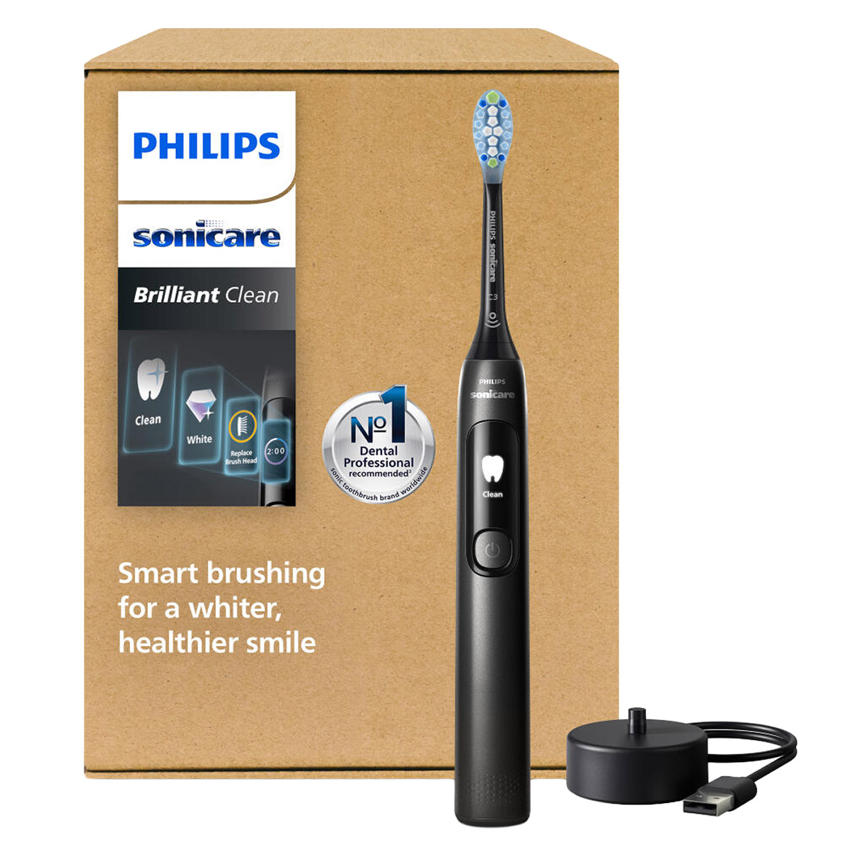 Philips Sonicare Brilliant Clean Rechargeable Electric Toothbrush, 1 ...