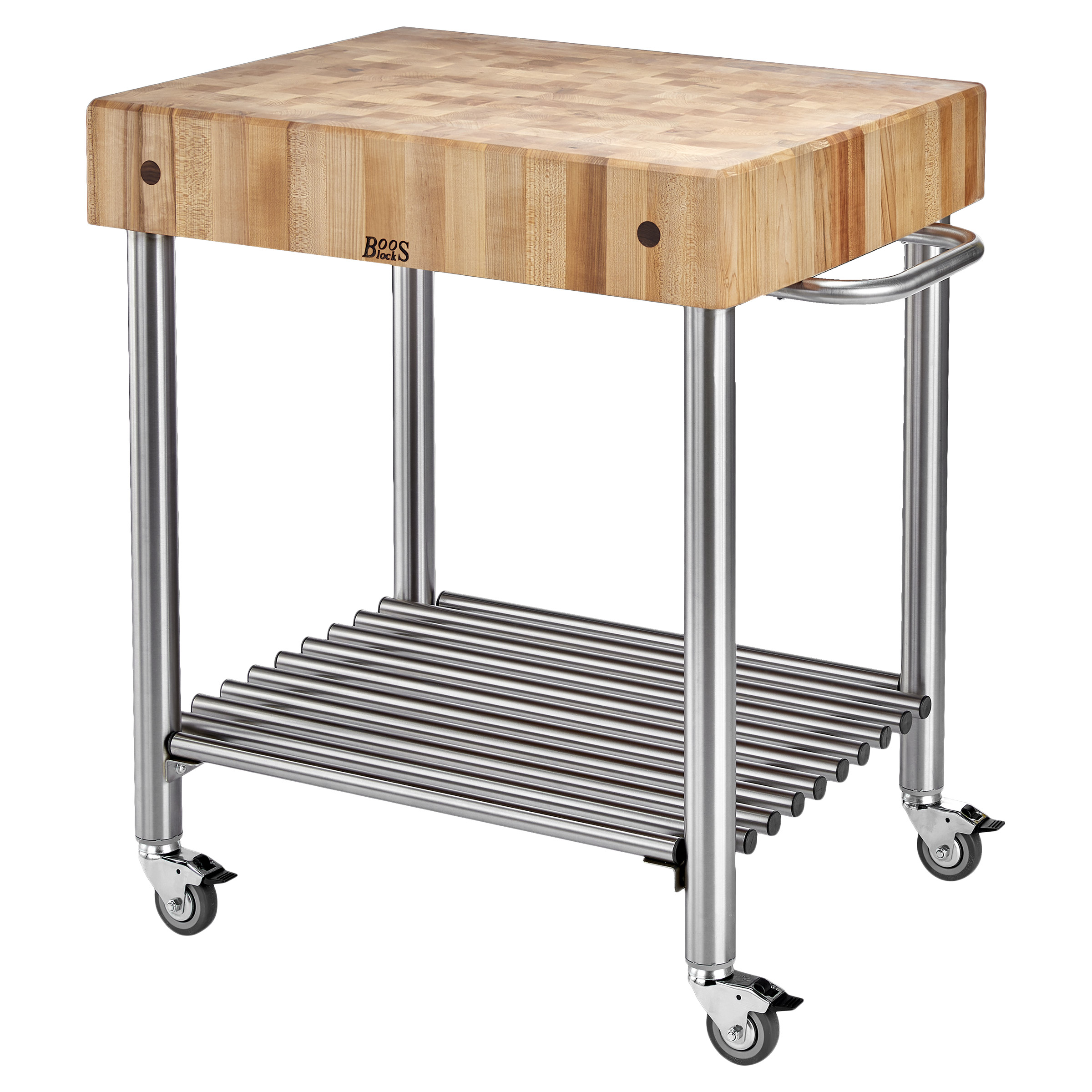 John Boos Cucina D'Amico 5" Maple End Grain Butcher Block Cart | Costco