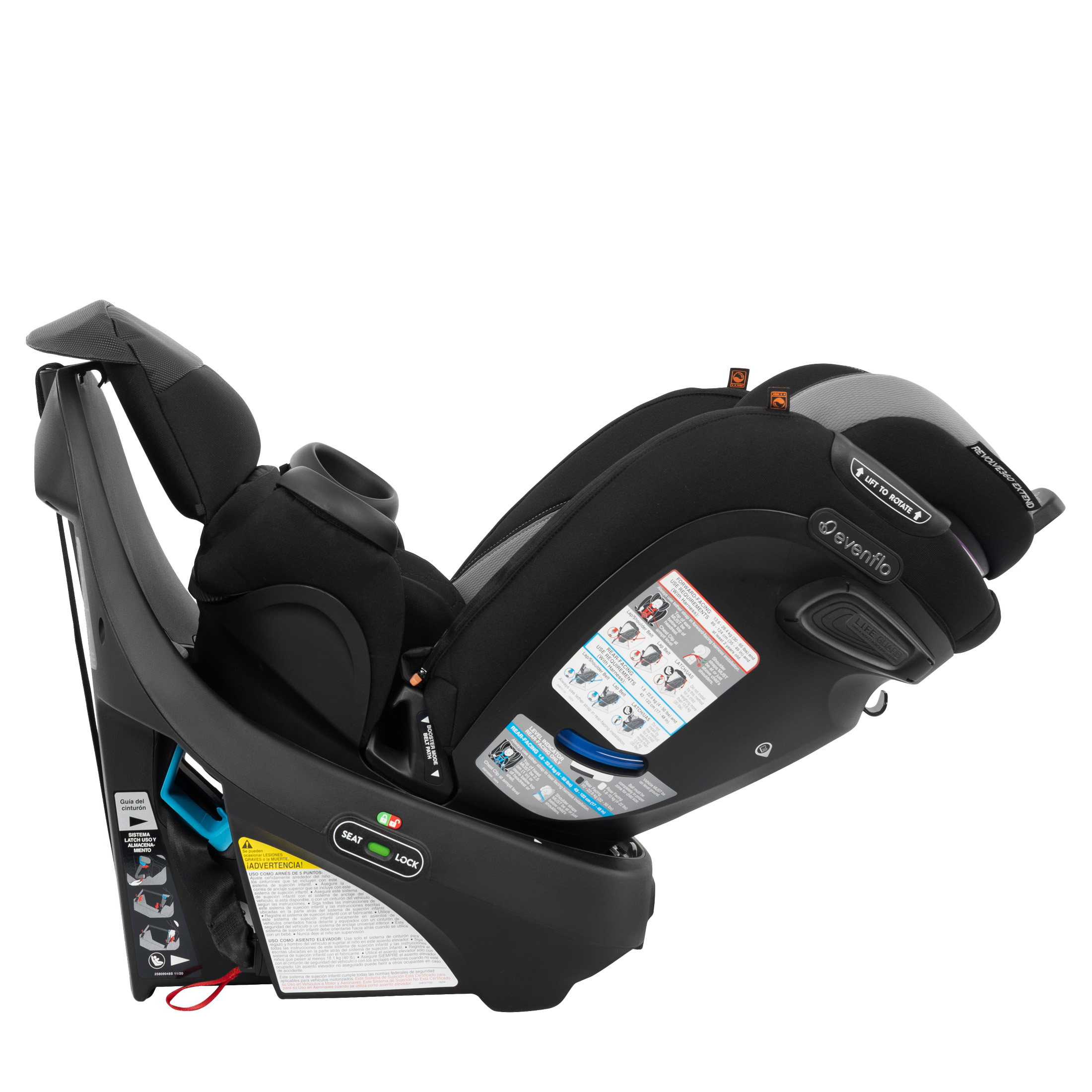 Evenflo - Revolve 360 All-In-One Car Seat, with Quick Clean Cover | Costco