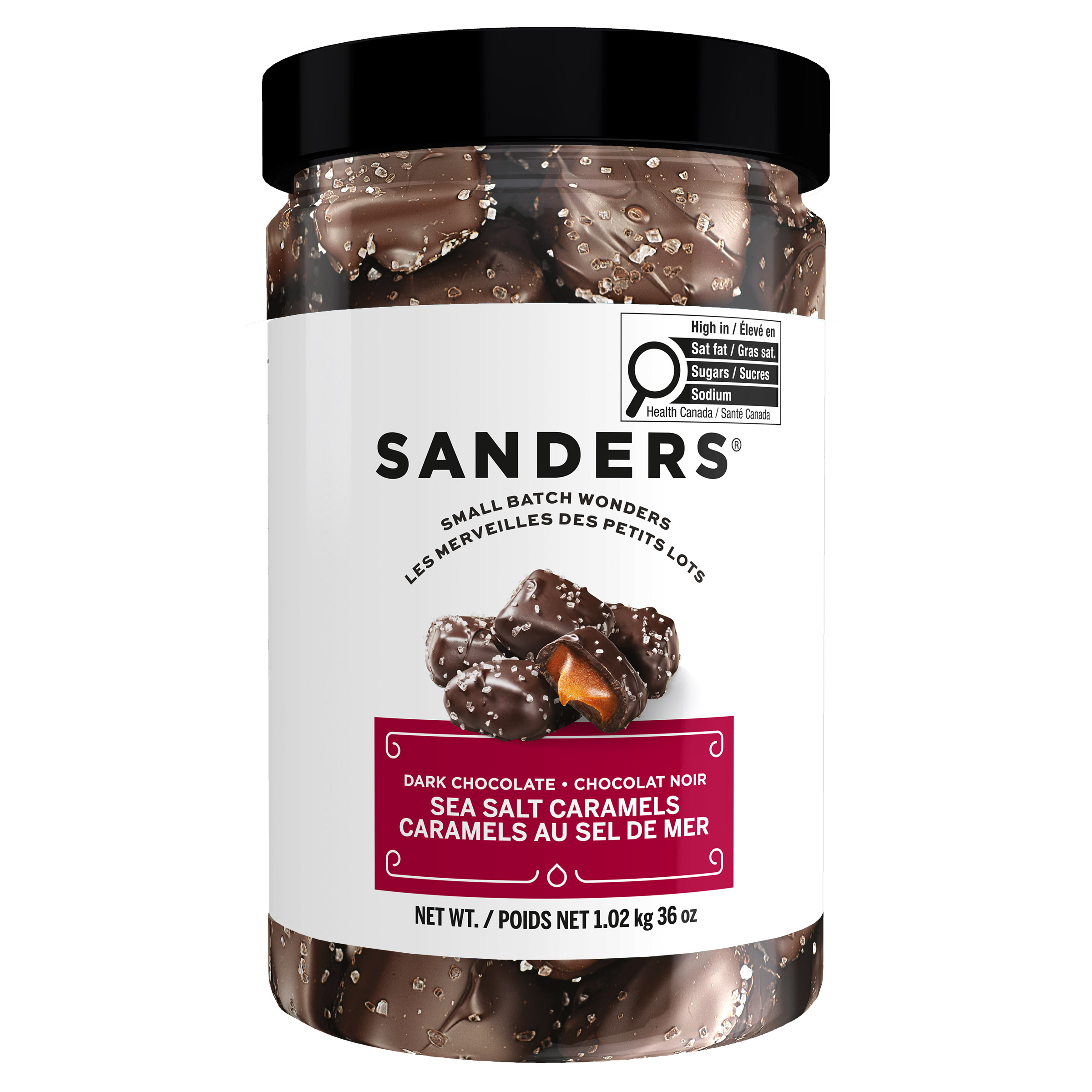 Sanders Dark Chocolate Sea Salt Caramels, 1.02 kg | Costco