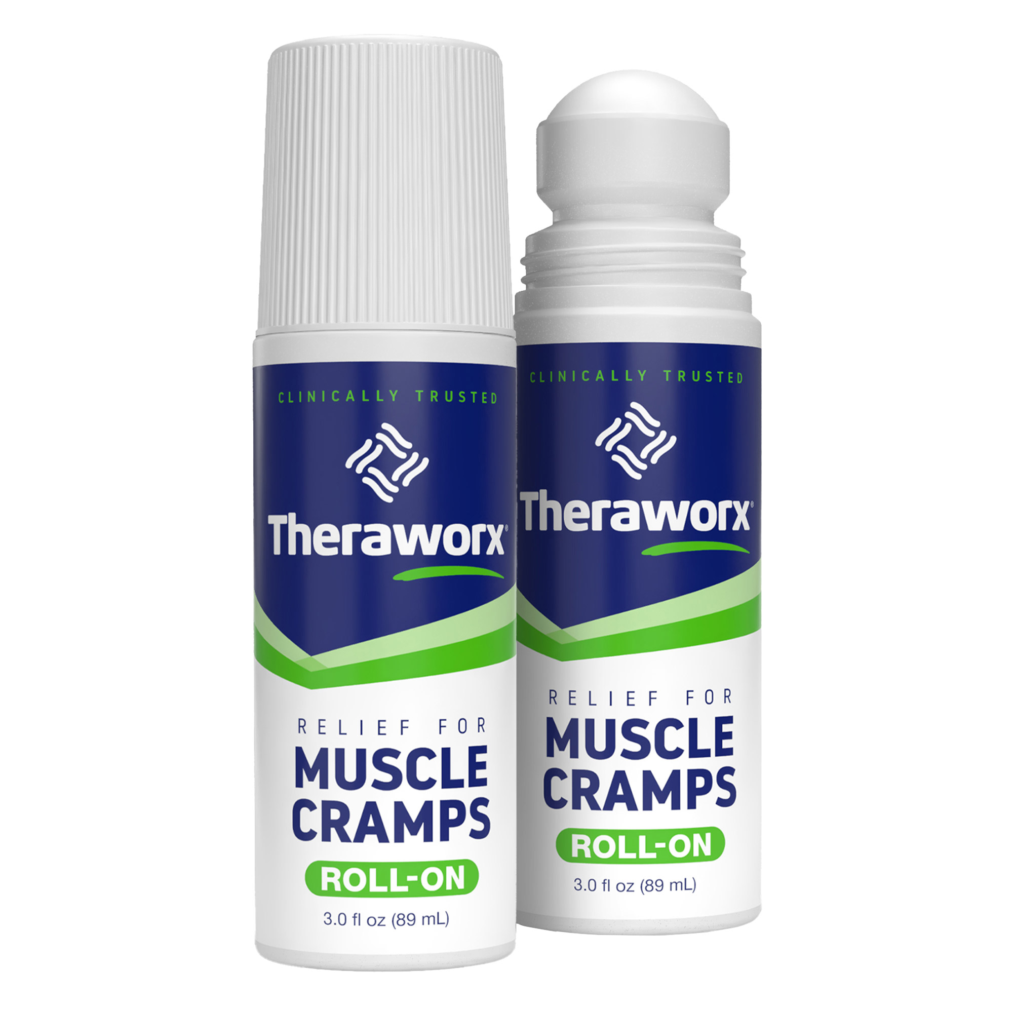 Theraworx Muscle Cramps Roll-On, with Magnesium Sulfate 3oz, 2-pack ...