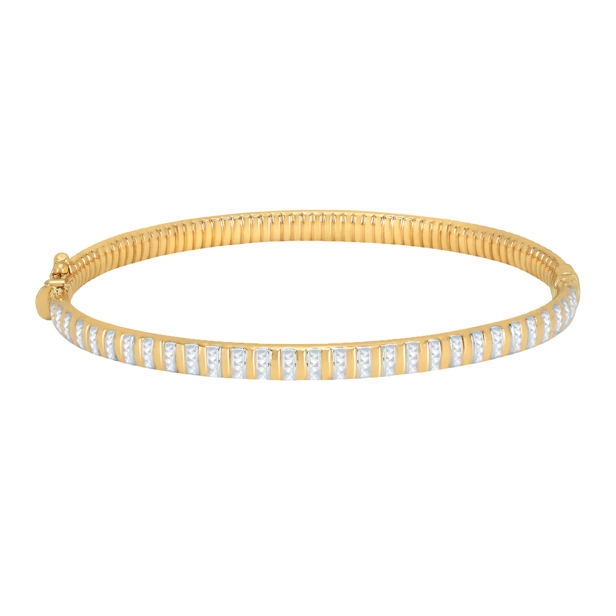 Alternating Bar Bangle in Two Tone Gold | Costco