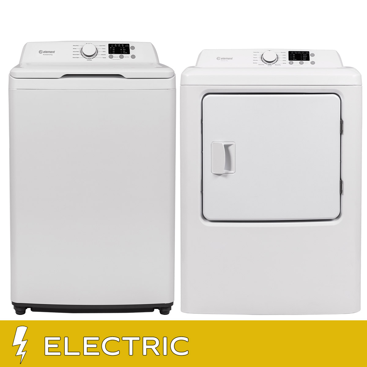 Element Laundry Bundle 4.5 cu ft. Top Load Washer and 7.0 cu ft ...