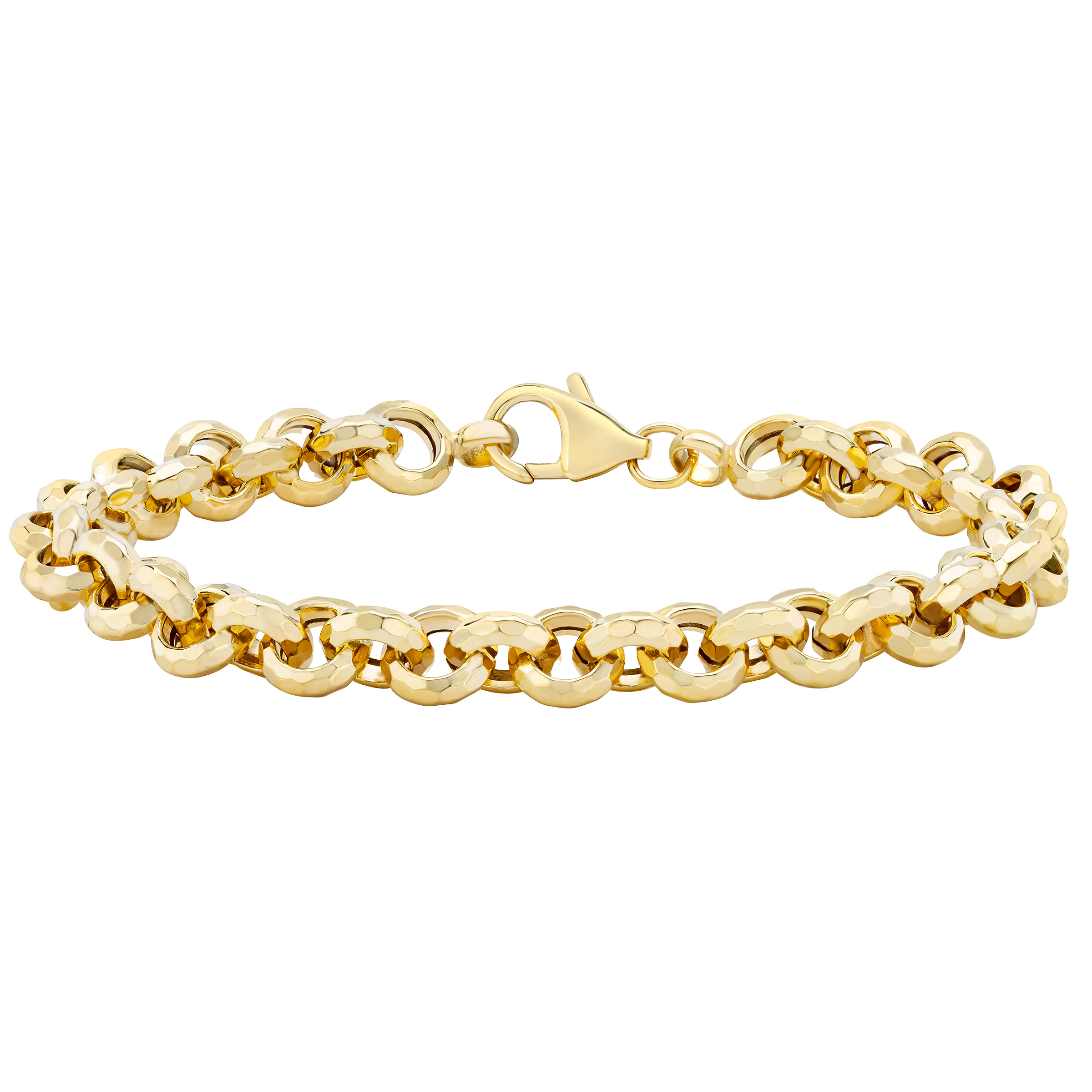 Diamond Cut Rolo Bracelet in Yellow Gold | Costco