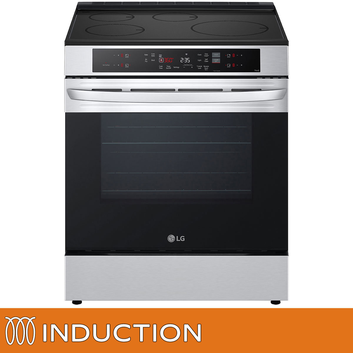 LG 6.3 cu. ft. Smart Wi-Fi Enabled INDUCTION Slide-in Range with Air ...