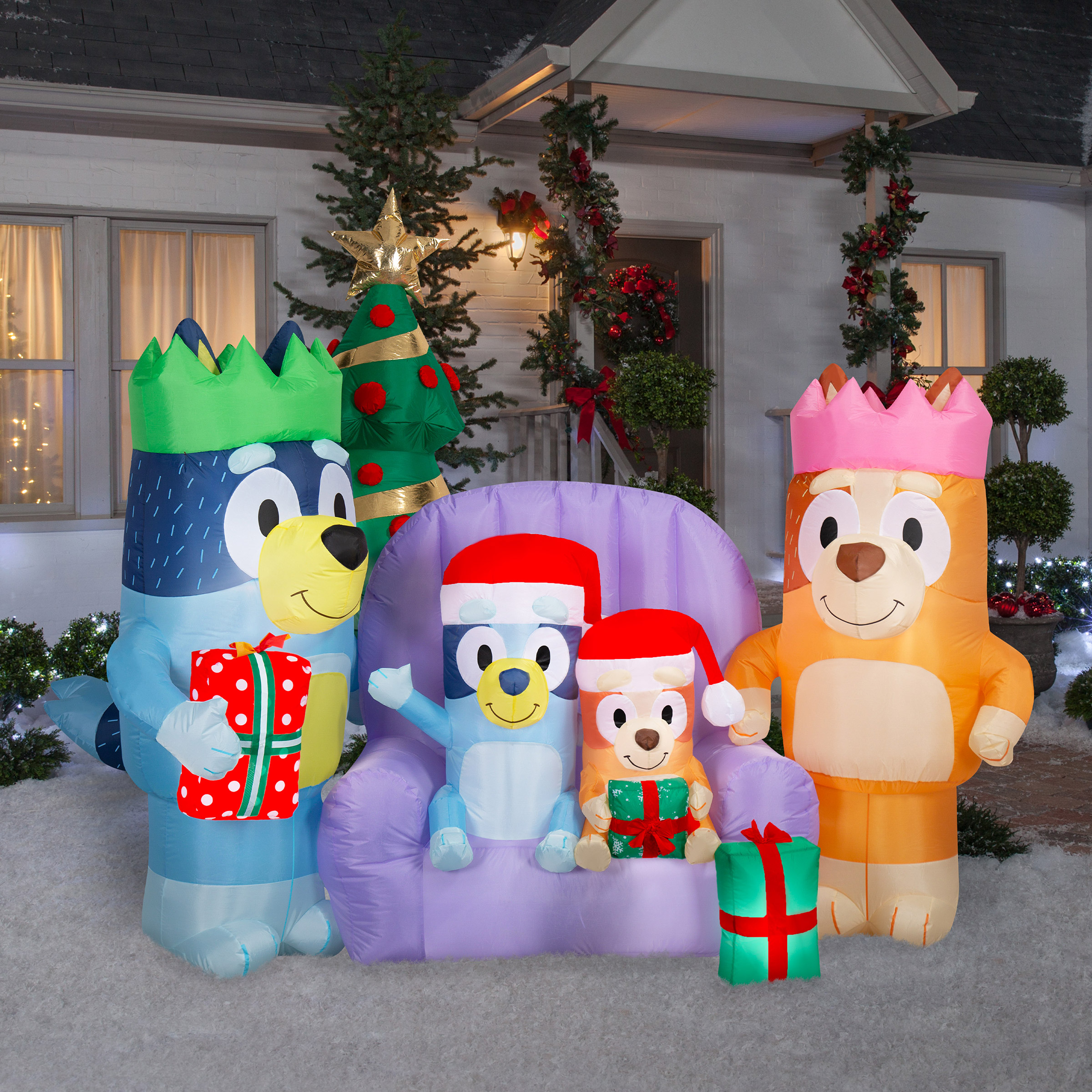 6.6’ Bluey Family Christmas Inflatable | Costco