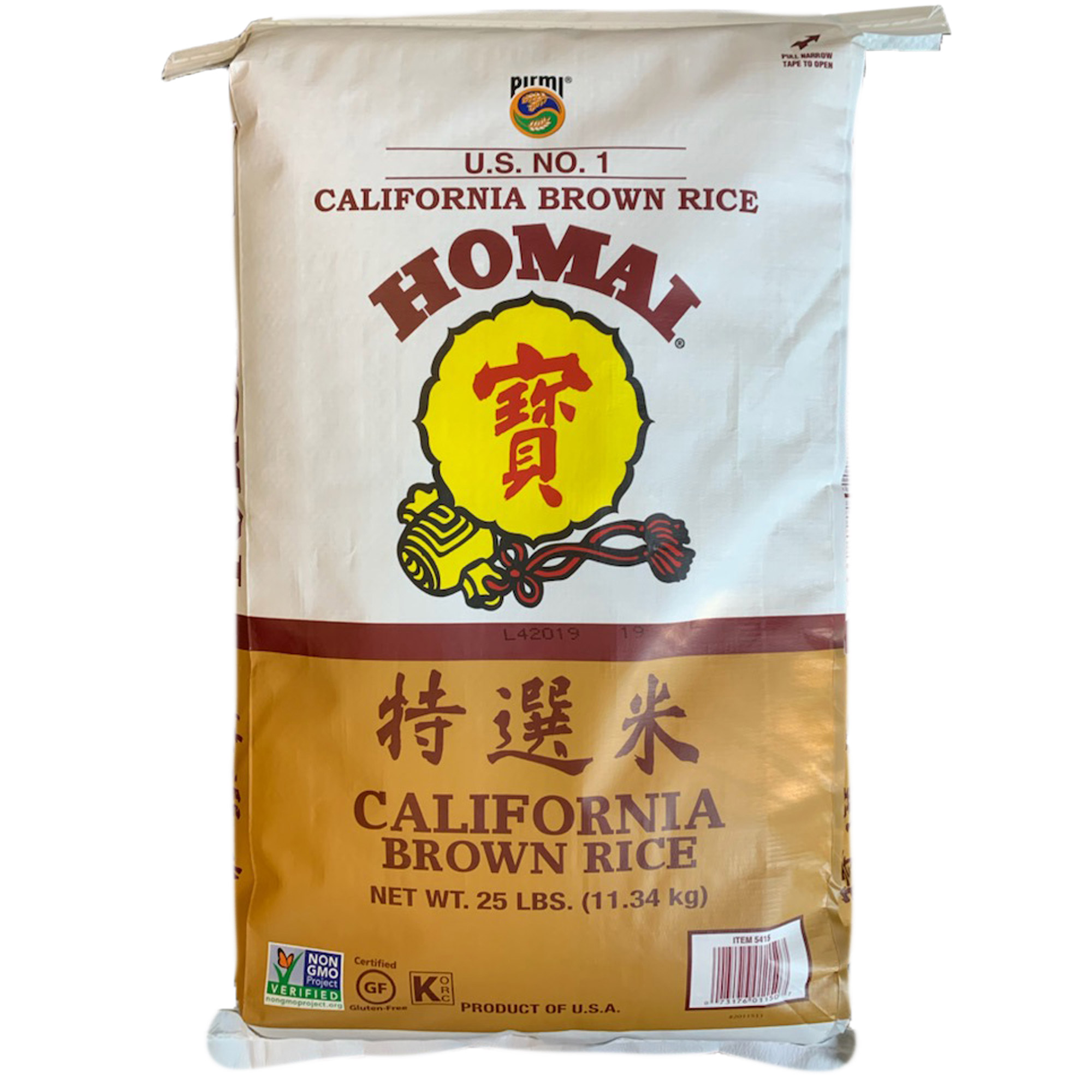 Homai California Brown Rice, 25 lbs | Costco