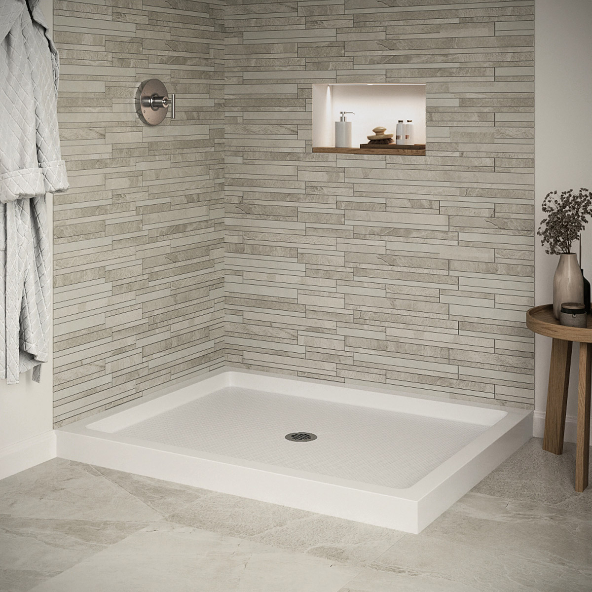 Streamline Acrylic Corner Shower Base | Costco