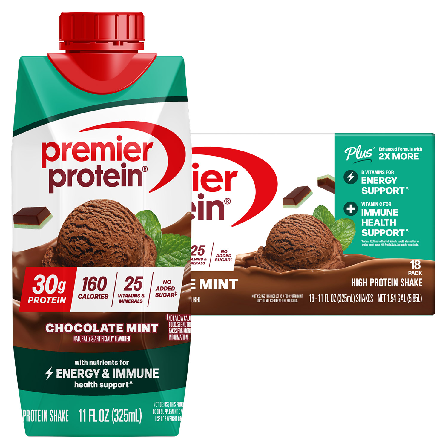 Premier 30g Protein PLUS Energy and Immune Support Shakes, Chocolate ...