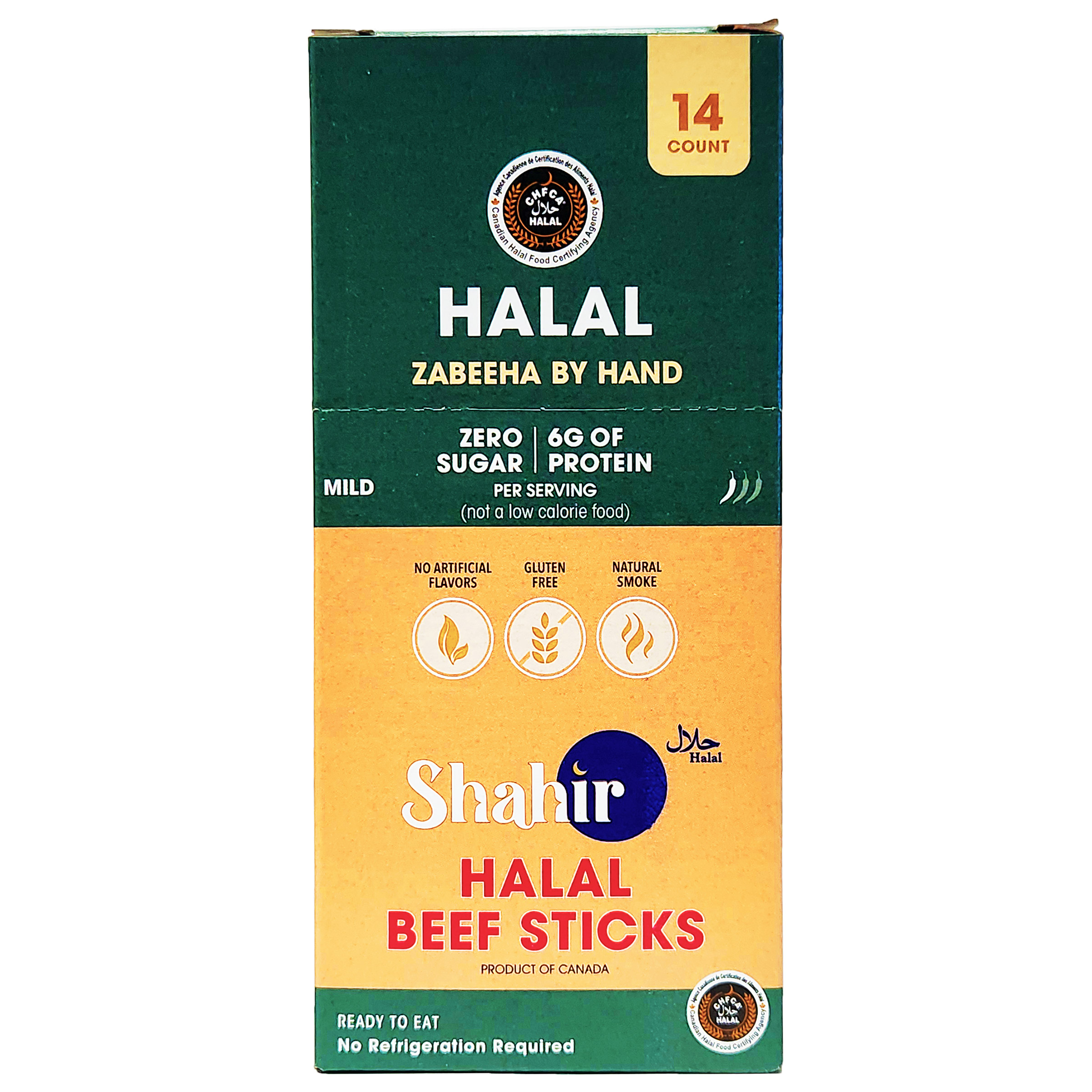 Shahir Halal Beef Sticks, Mild, 0.71 oz, 14-count | Costco
