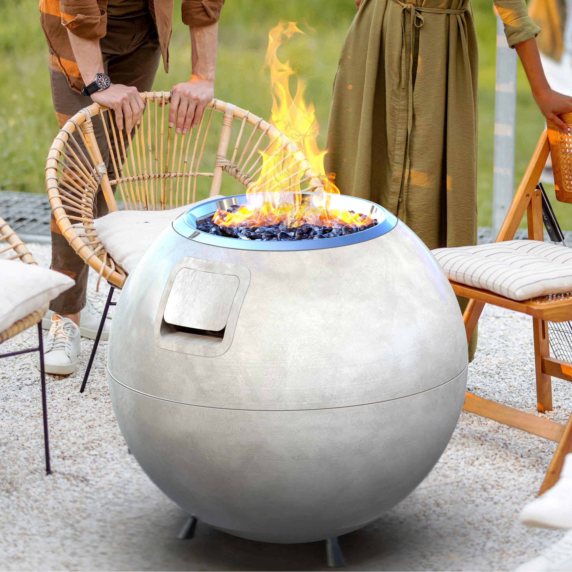 Ballo Gas Series Fire Pit with Weatherproof Soft Cover | Costco