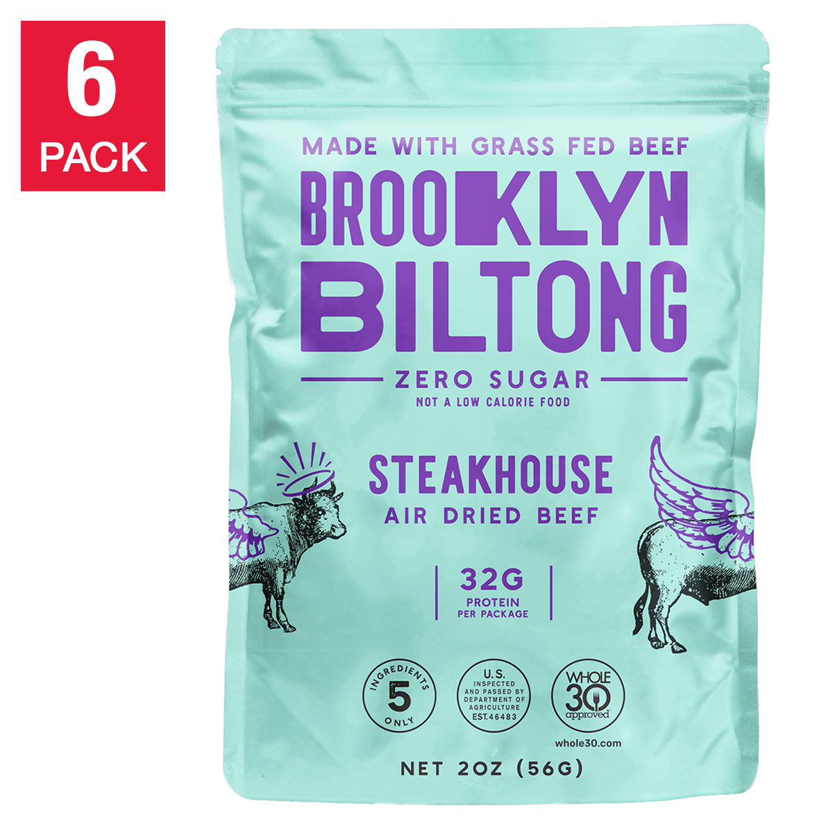Brooklyn Biltong, Steakhouse Air Dried Beef, 2 oz, 6-count | Costco