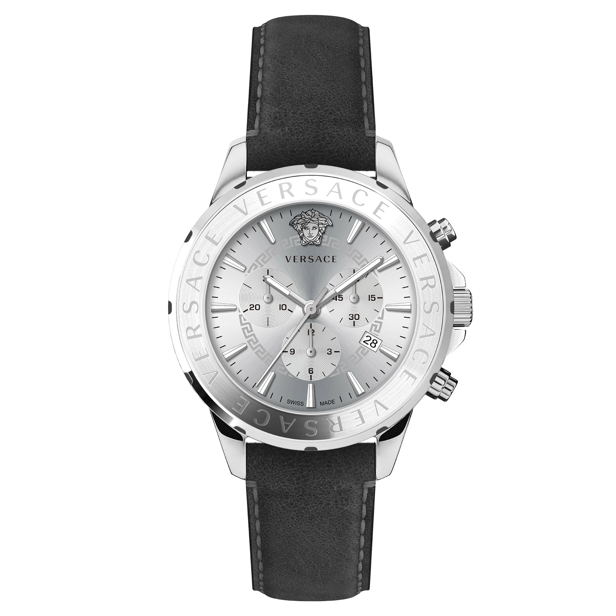 Versace Signature Silver Dial Men's Watch | Costco