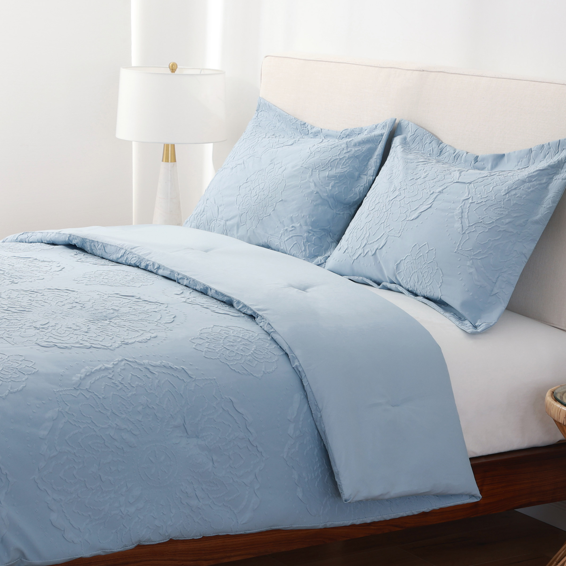 Berkshire Daydream Embossed 3-piece Comforter Set | Costco