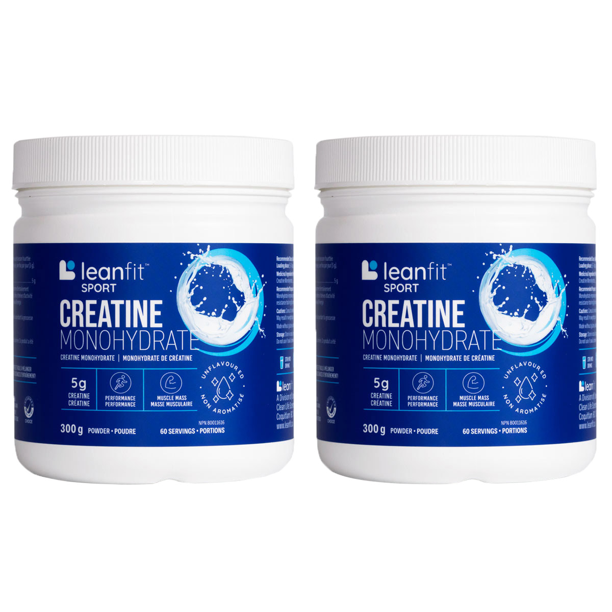 Leanfit Sport Creatine Monohydrate, 2 x 300 g | Costco