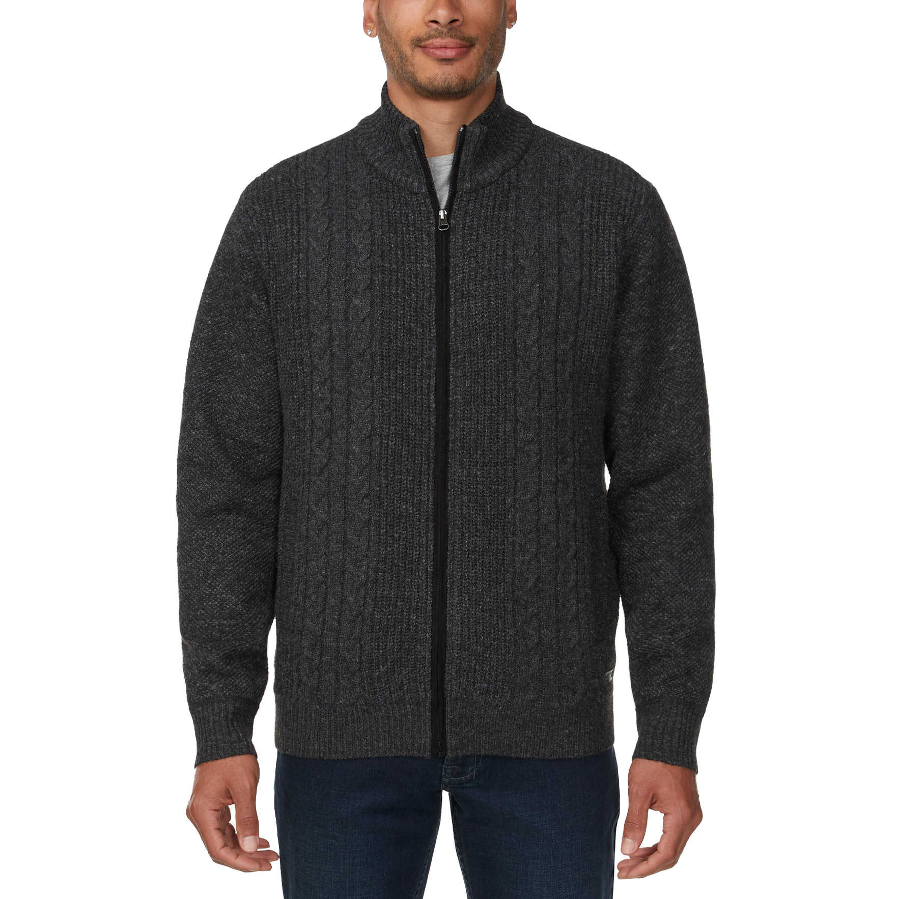 Buffalo Men's Full Zip Cable Knit Sweater | Costco