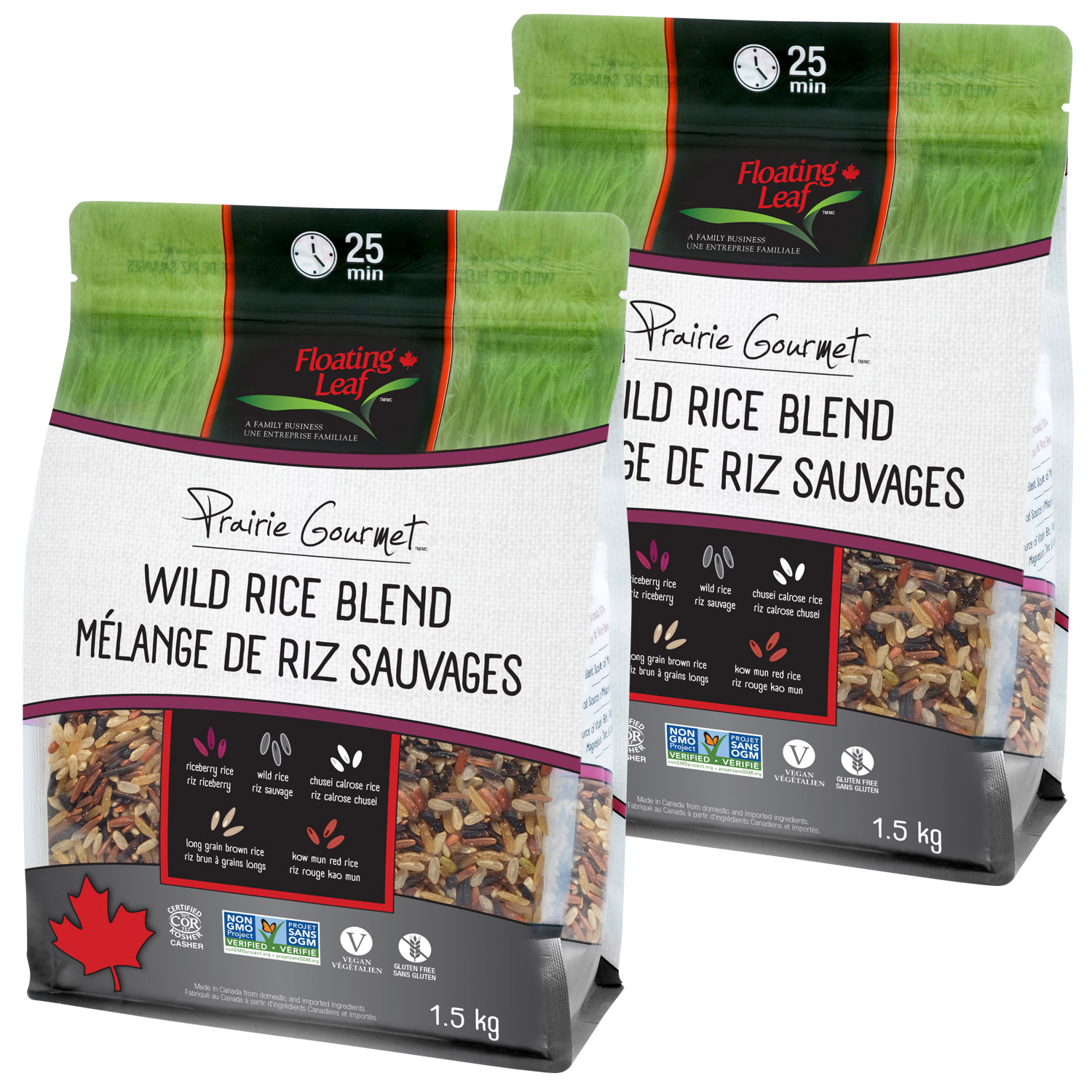 Floating Leaf Wild Rice Blend, 2 x 1.5 kg | Costco