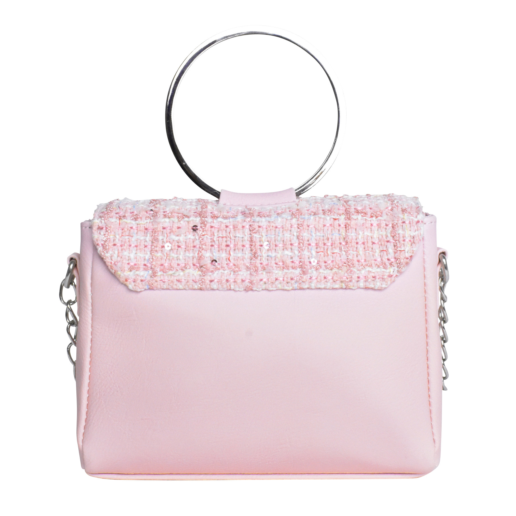 OMG Accessories Tweed Butterfly Applique Mini Flap Bag | Costco