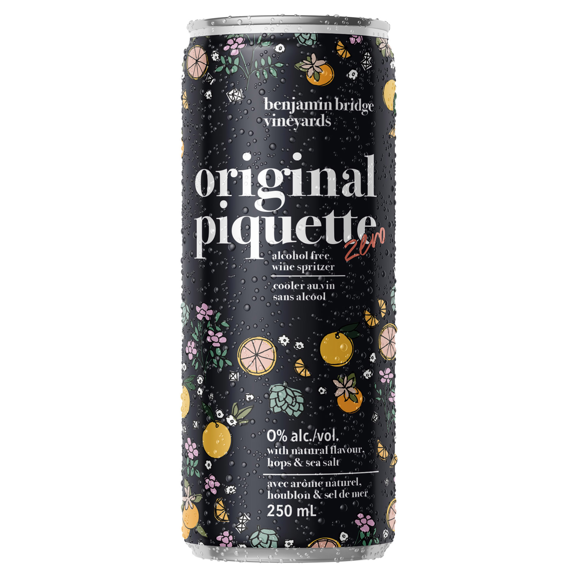 Benjamin Bridge Piquette Zero Original Alcohol-Free Wine Spritzer, 250 ...