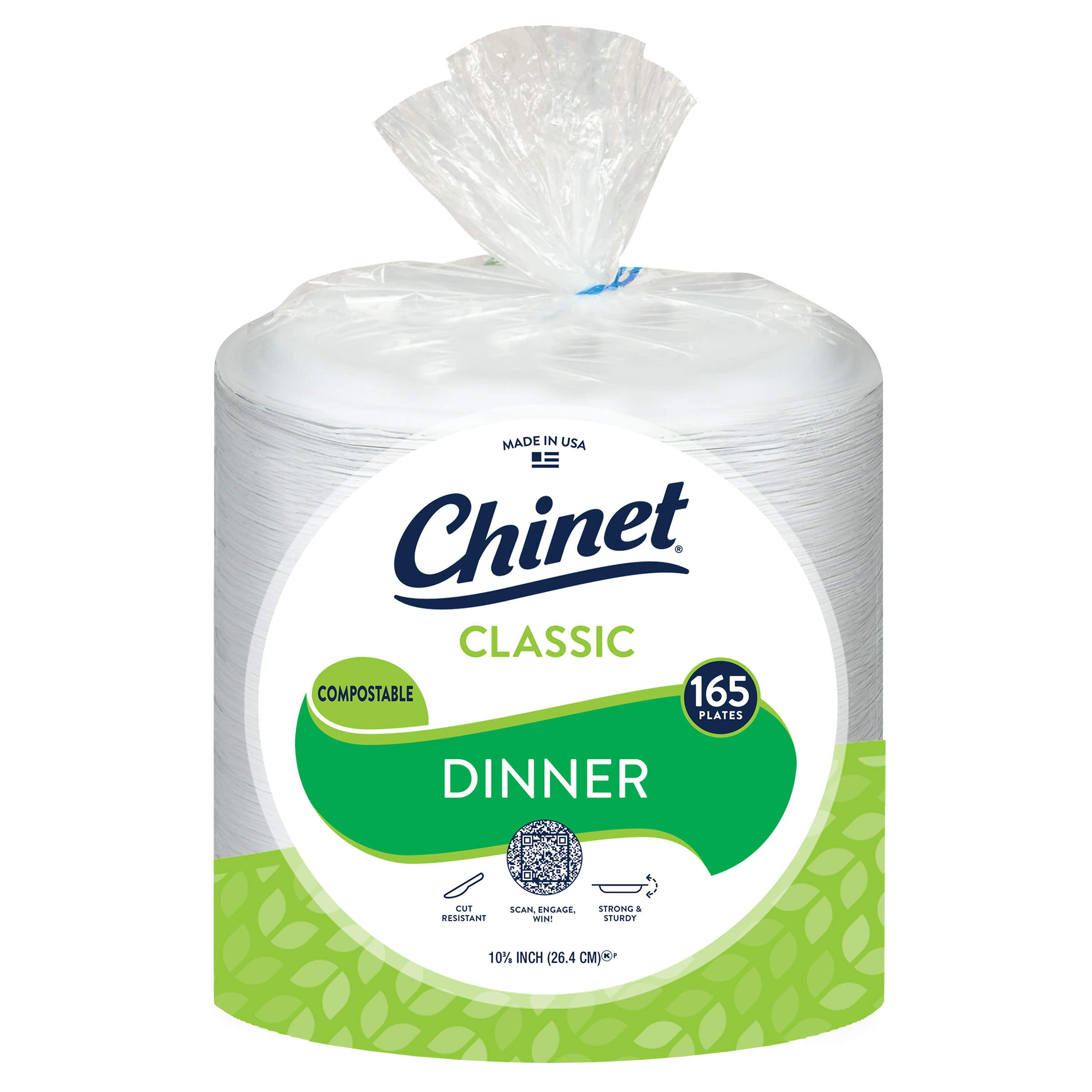 Chinet Classic Dinner 10-3/8" Paper Plate, 165-count | Costco