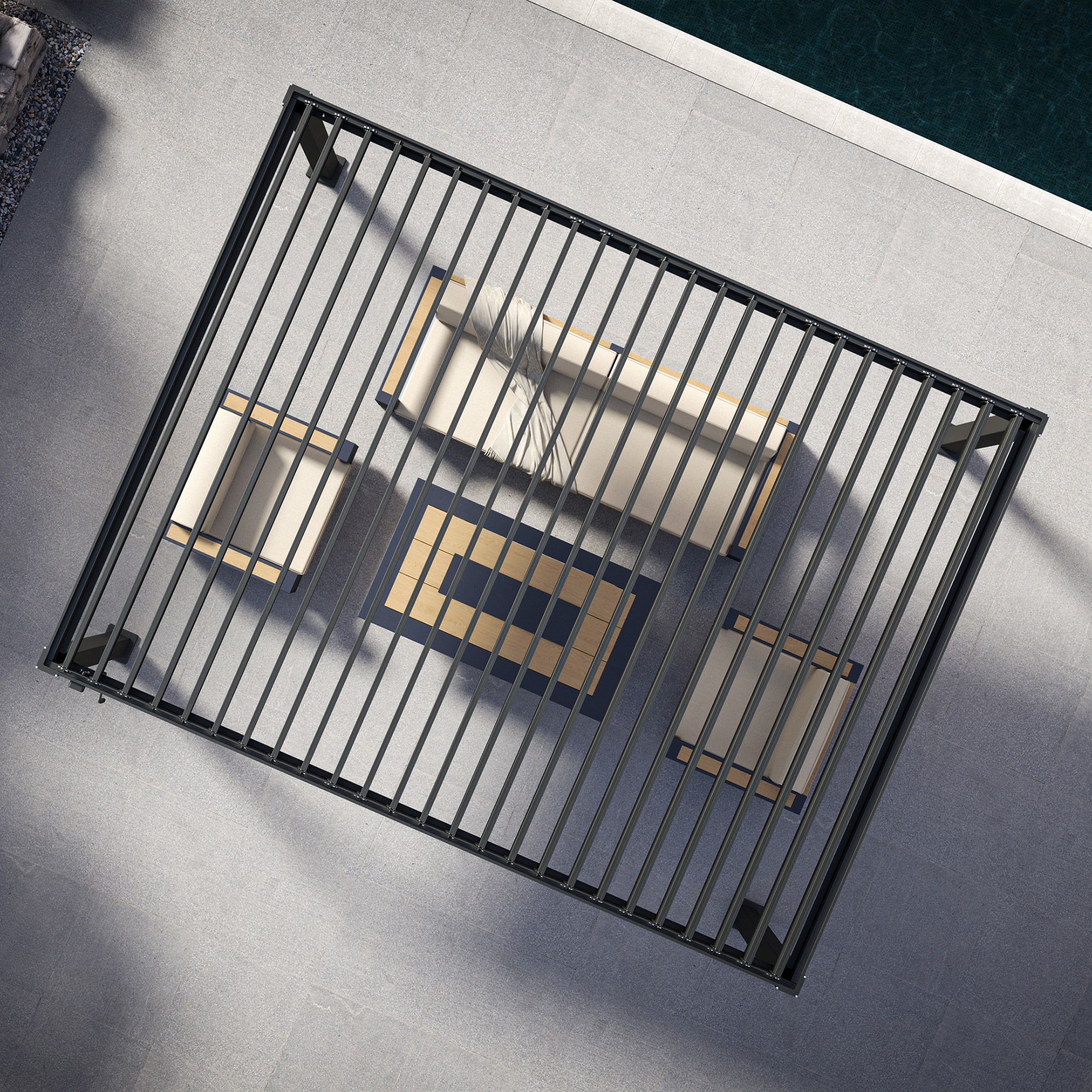 Mirador Adjustable Louvered Aluminum Pergola 10' x 13' | Costco