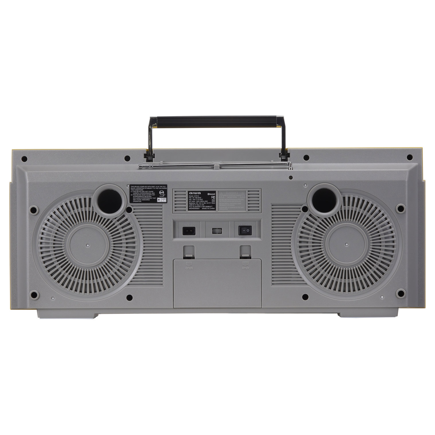 Aiwa Backtrack Retro Boombox with Bluetooth, Yellow | Costco