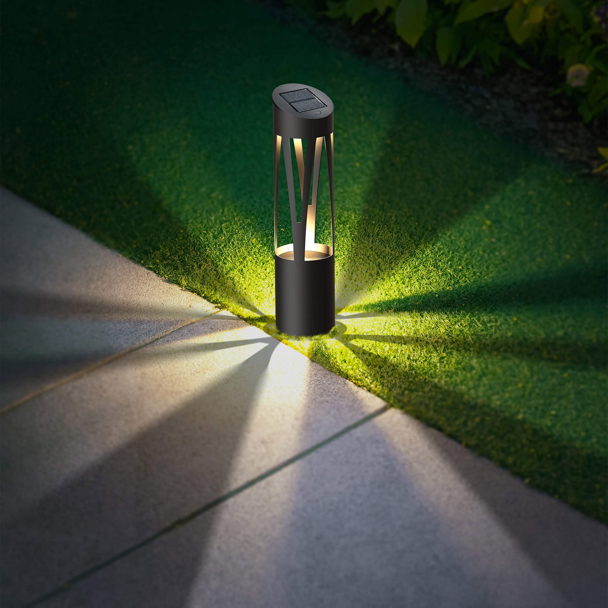 KODA Sunburst Solar Bollard Light, 4-pack | Costco