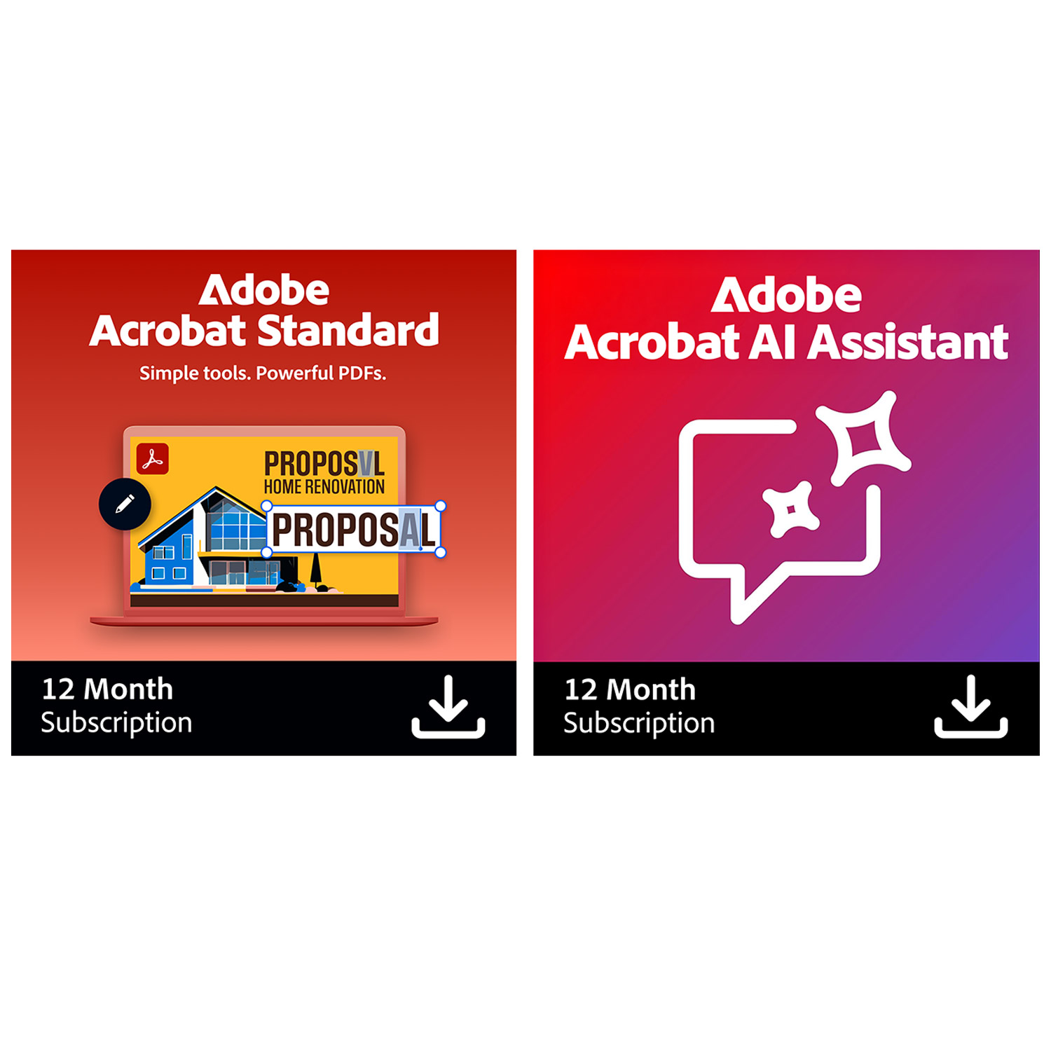 Adobe Acrobat Standard and AI Assistant Software - Mac OS, Windows (E ...
