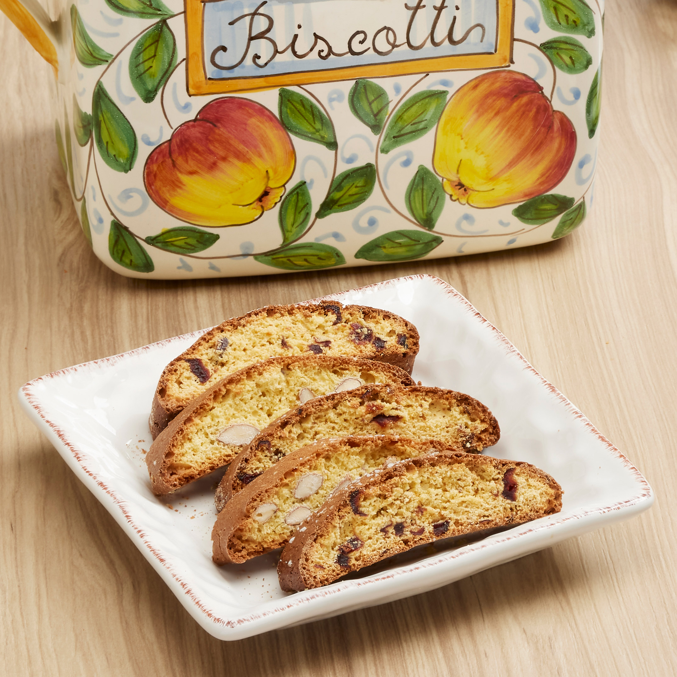 Belli Biscotti Hand Painted Ceramic Jar, Italian Semi Soft Biscotti, 2 ...