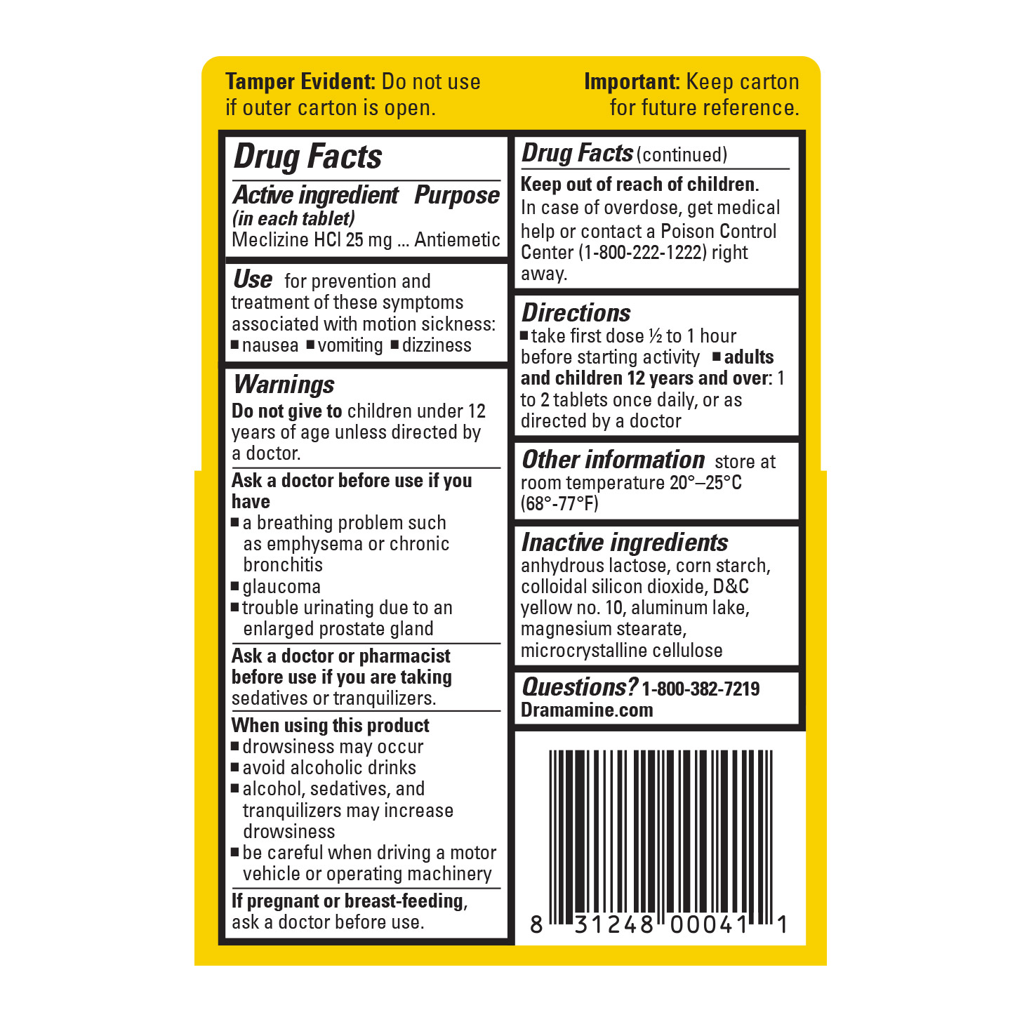 Dramamine Less Drowsy, 48 Tablets | Costco