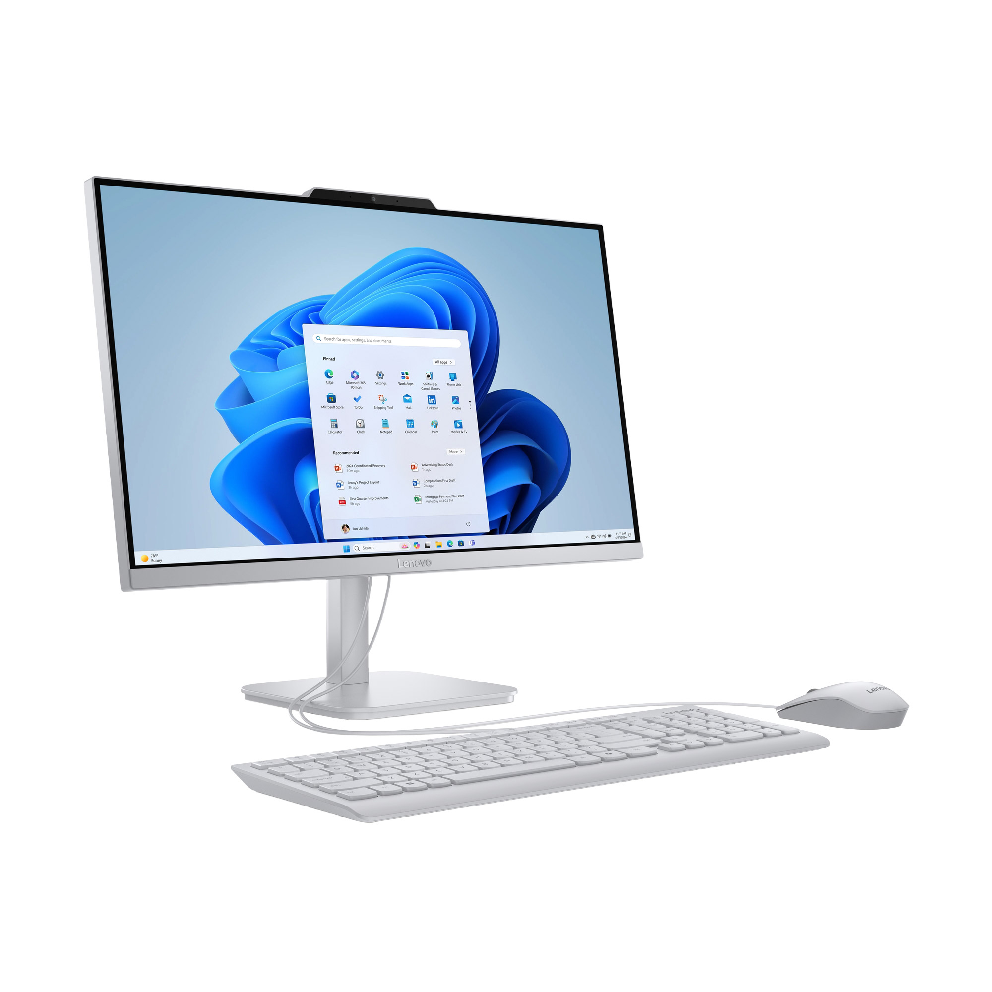 Lenovo A100 23.8" All-in-One Desktop - Intel Processor N100 - FHD 1080p ...