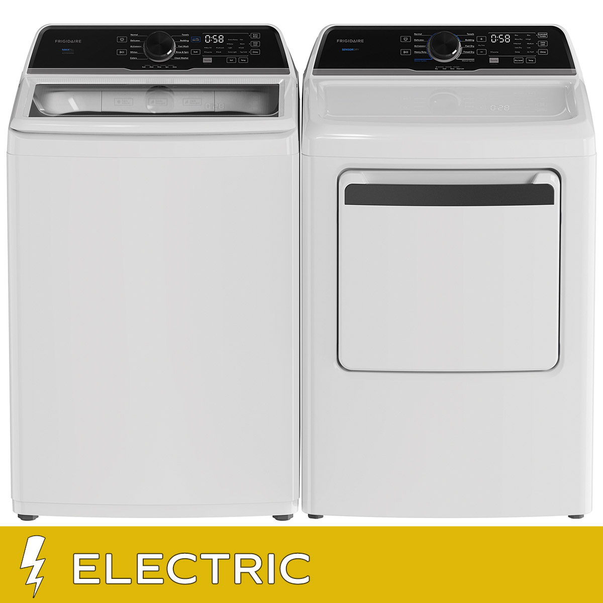 Frigidaire Laundry Bundle 5.1 cu ft. Top Load Washer and 7.0 cu ft ...
