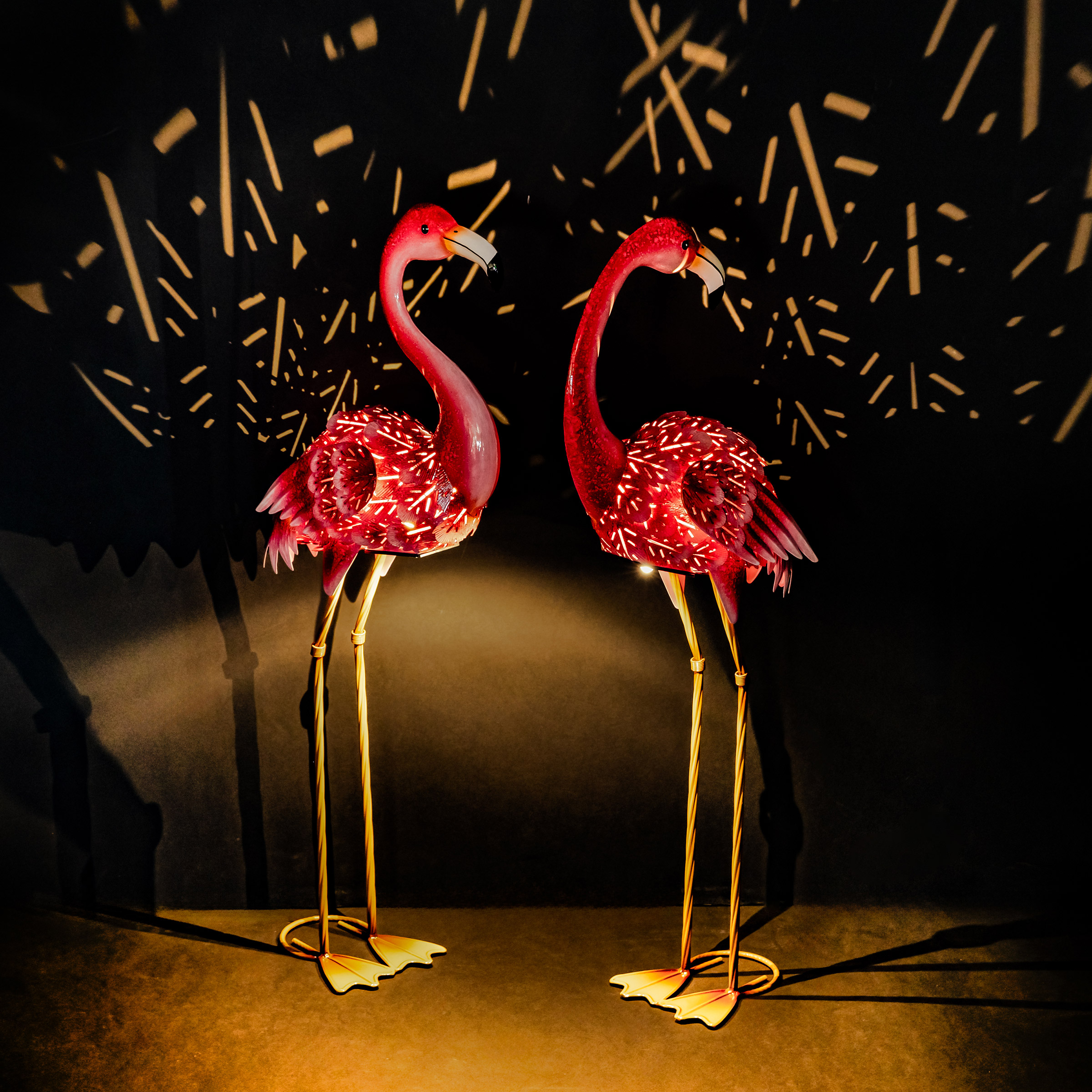Solar LED Flamingo Pair, Set of 2 | Costco