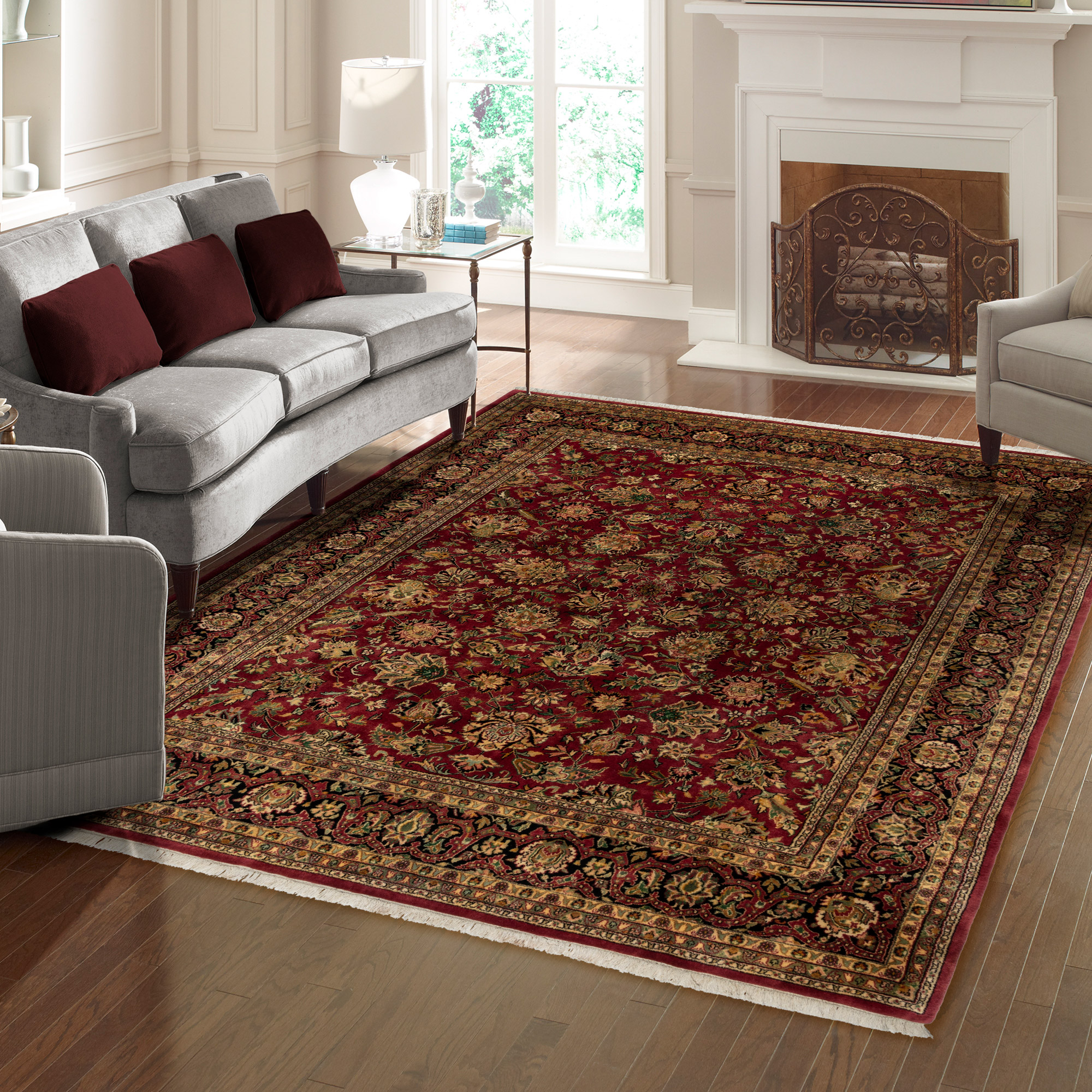 Montacute Hand Knotted Rug Collection, St. Mortiz Burgundy | Costco