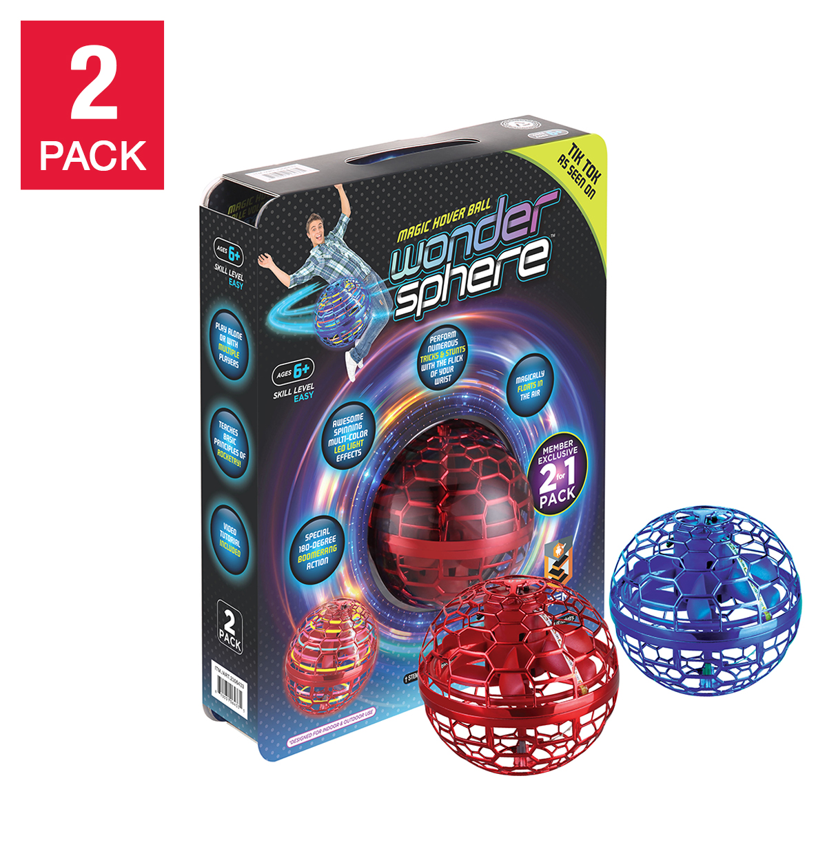 Wonder Sphere Magic Hover Ball - 2 pack | Costco