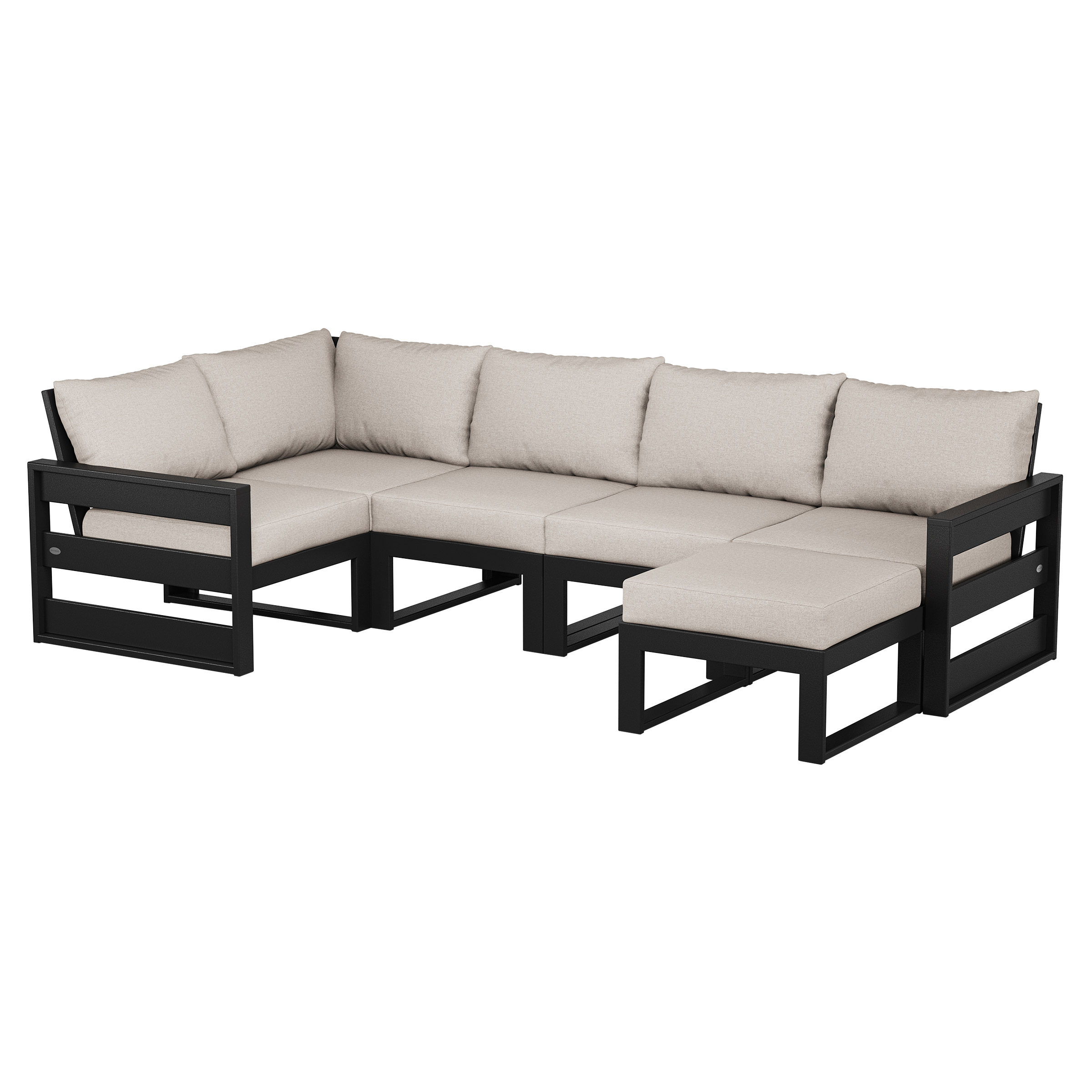 POLYWOOD Westport 6-piece Outdoor Patio Modular Deep Seating Set | Costco