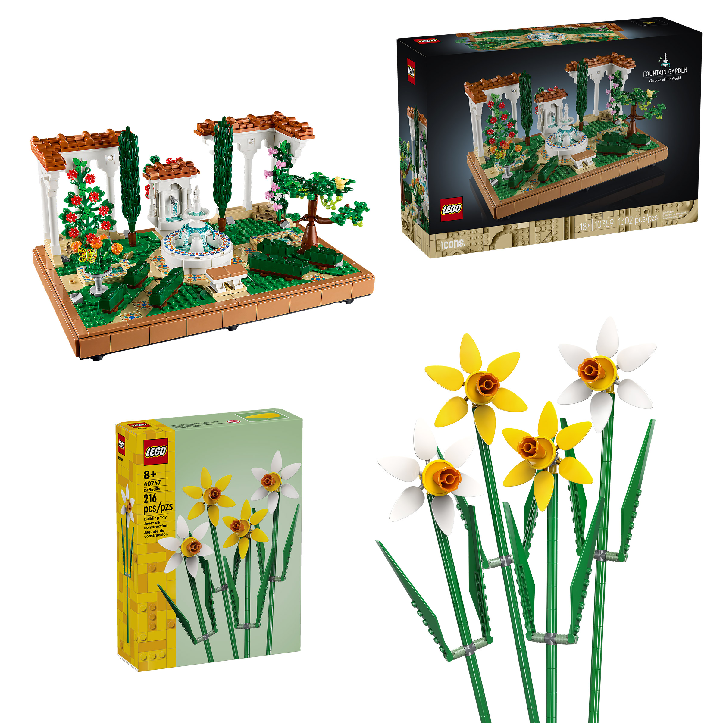 LEGO Fountain Garden & Daffodils Bundle | Costco