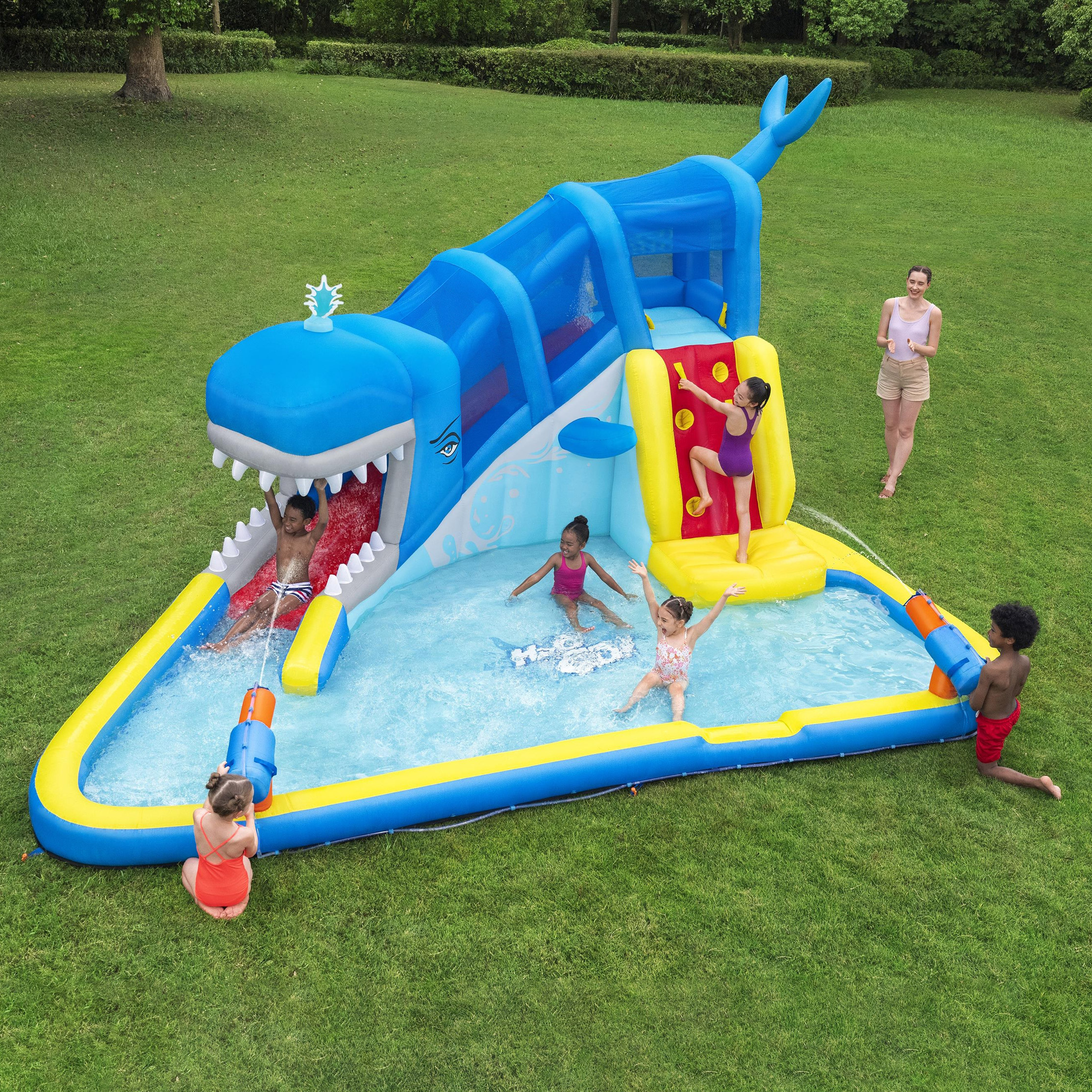 H2OGO! Whales 'n Waves Kids Inflatable Mega Water Park | Costco