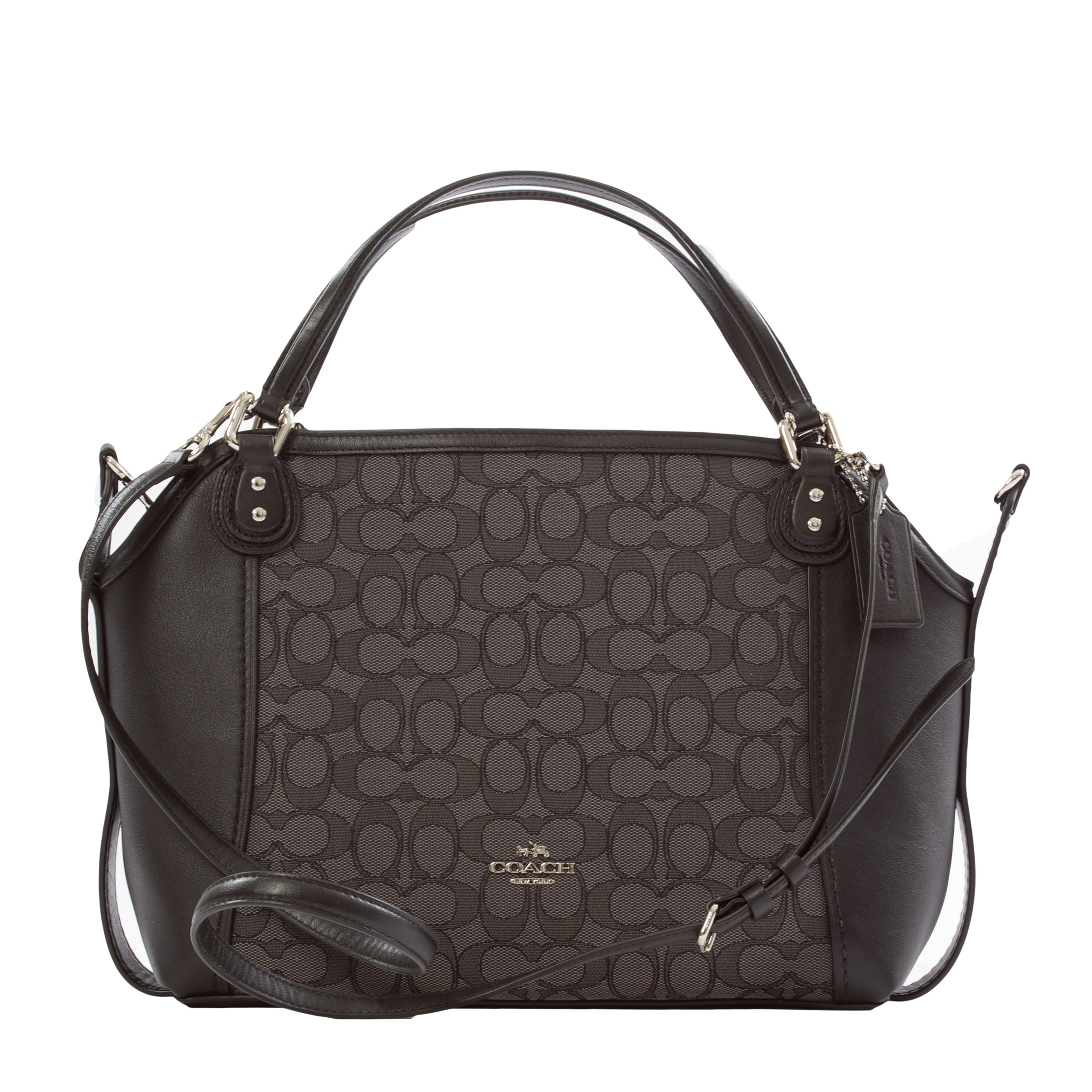 Coach Edie Signature Jacquard 28 Shoulder Bag, Black | Costco