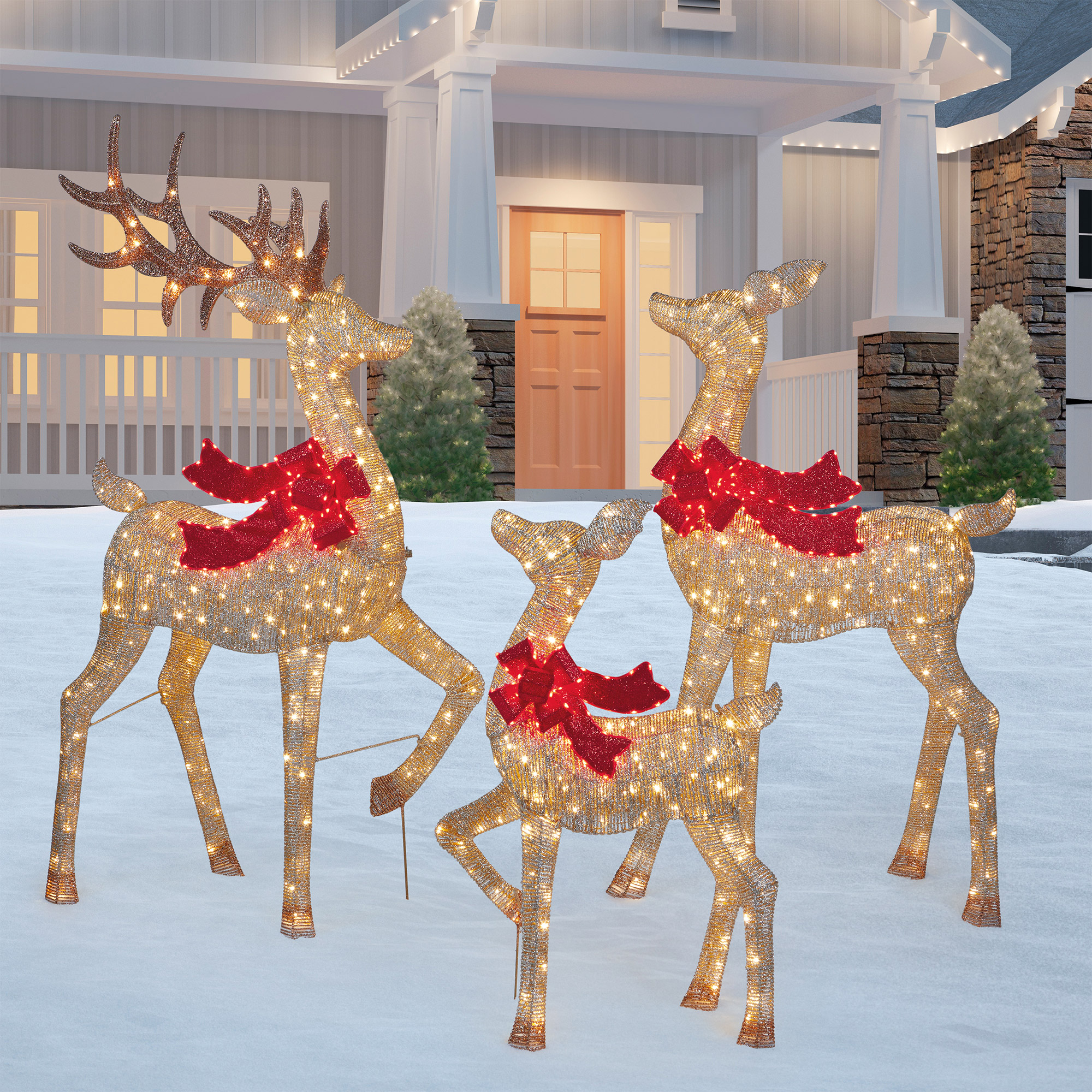 Set of 3 LED Deer Family | Costco