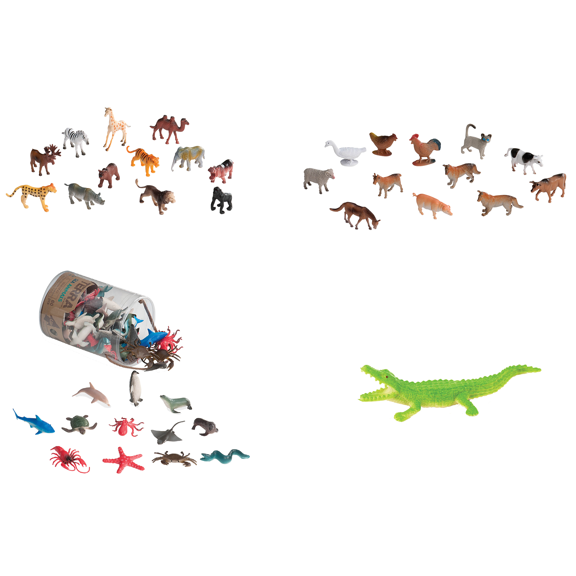Terra Animal Miniature Reptile and Sealife Bundle 4-pk | Costco