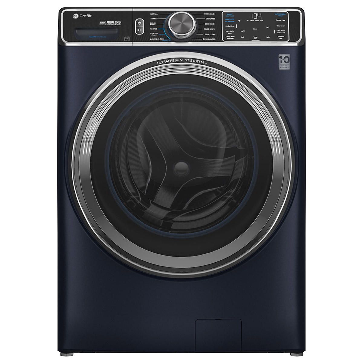 GE Profile 6.1 cu ft. Blue Front Load Washer with Smart Dispense ...
