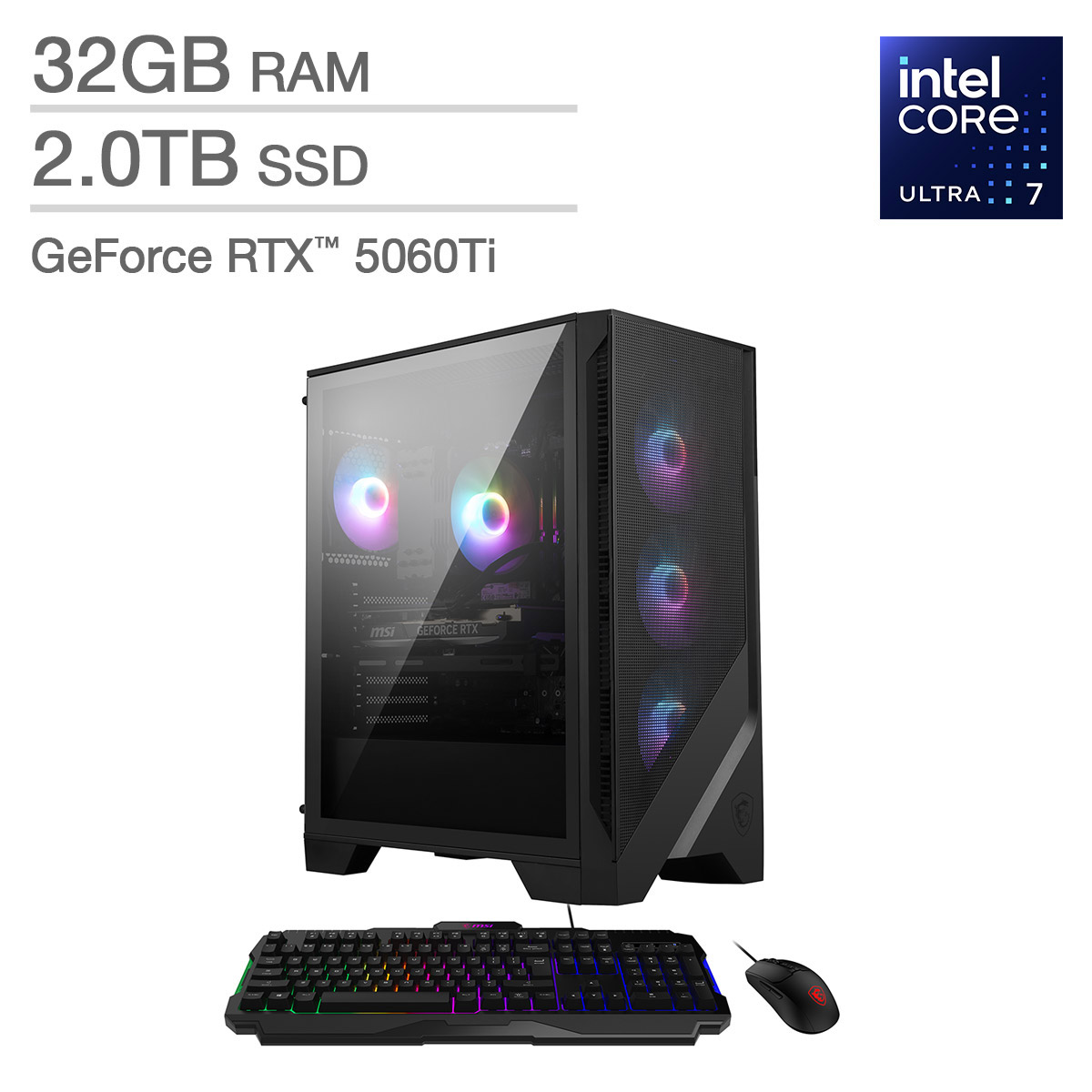 MSI Codex R2 Gaming Desktop – Intel Core Ultra 7 265 - NVIDIA RTX 5060 ...