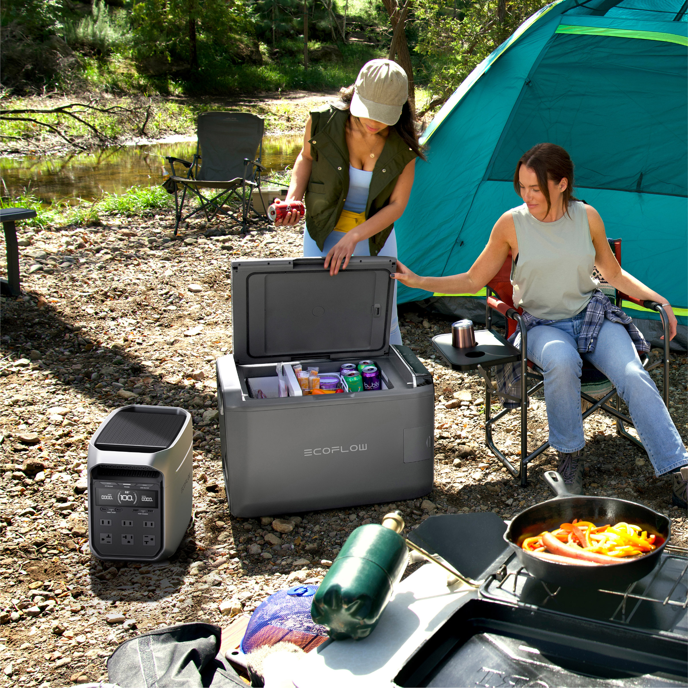 EcoFlow GLACIER Classic Portable Fridge Freezer + Plug-in Battery with ...