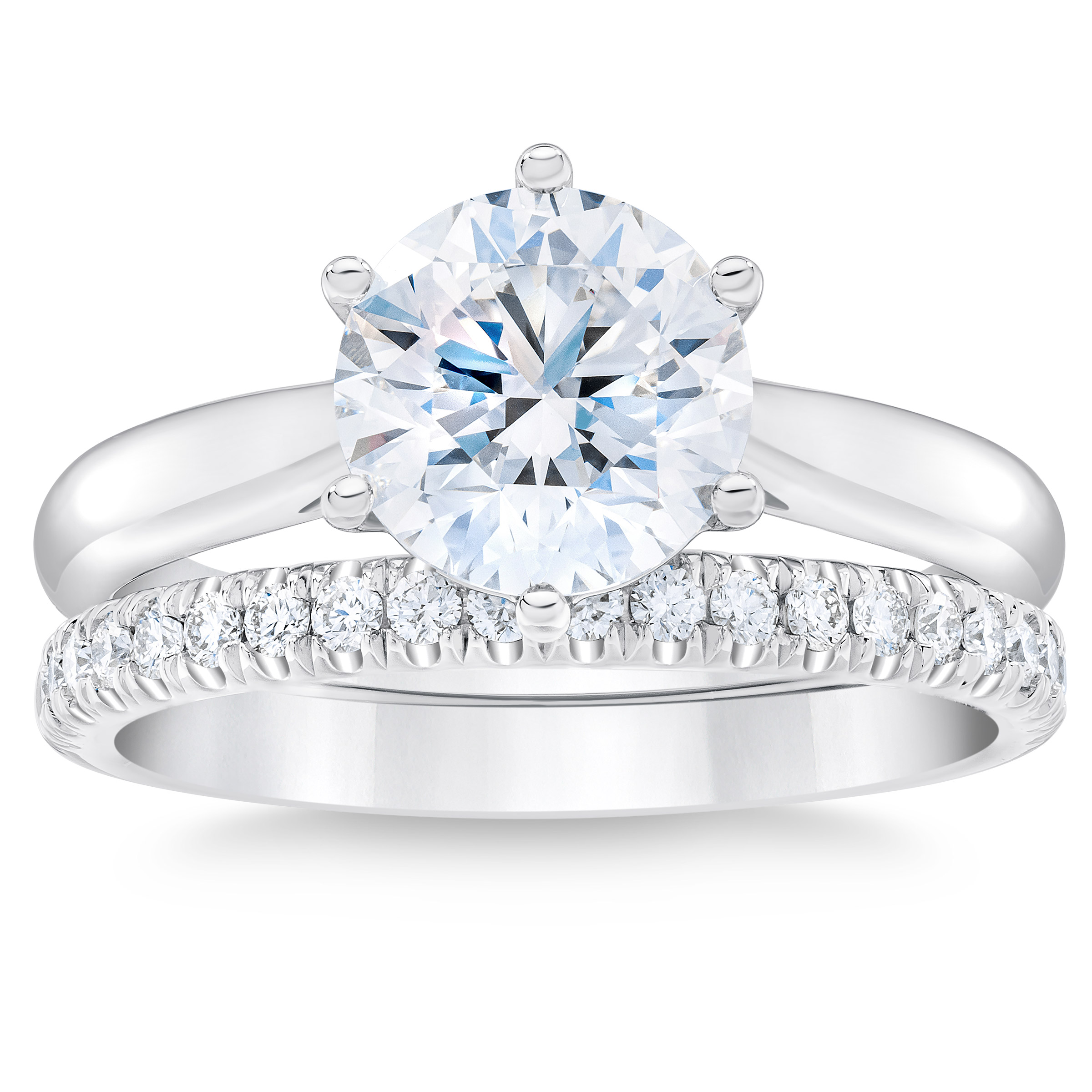 Round Brilliant 2.42 ctw VVS2 Clarity, G Color Diamond Platinum Wedding ...