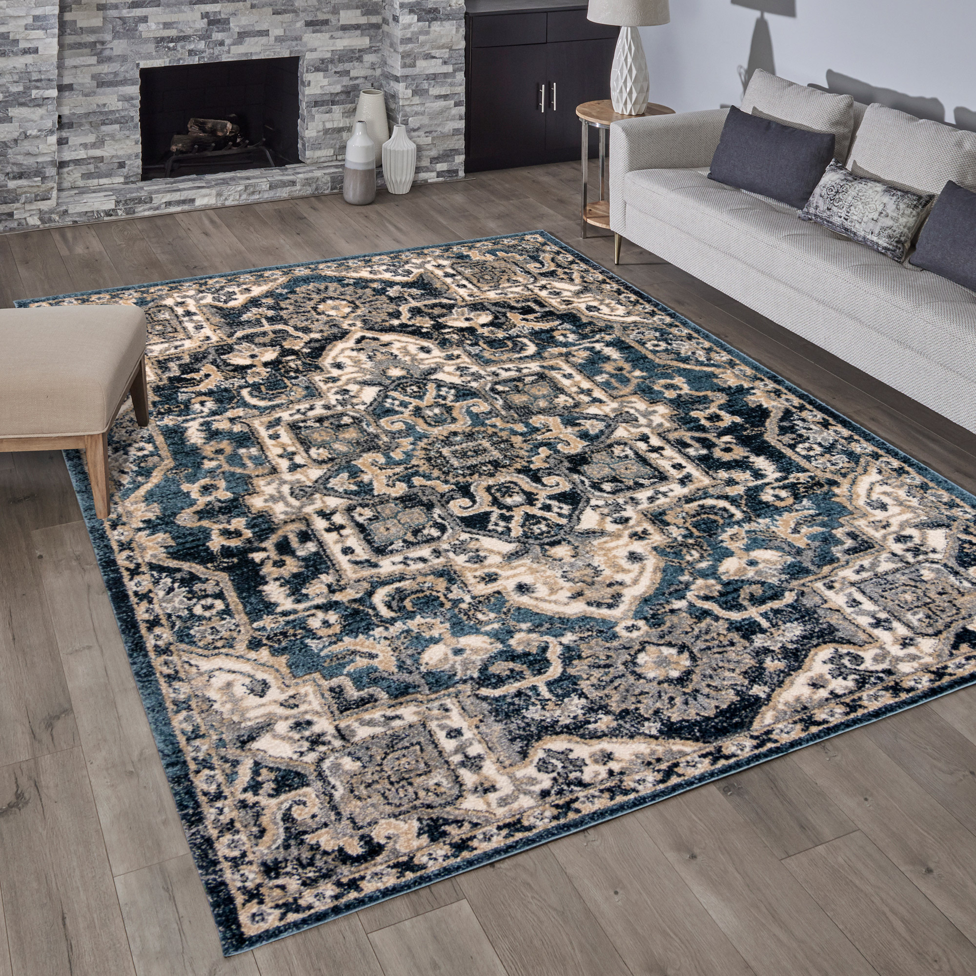 Siena Rug Collection, Sempre Blue | Costco