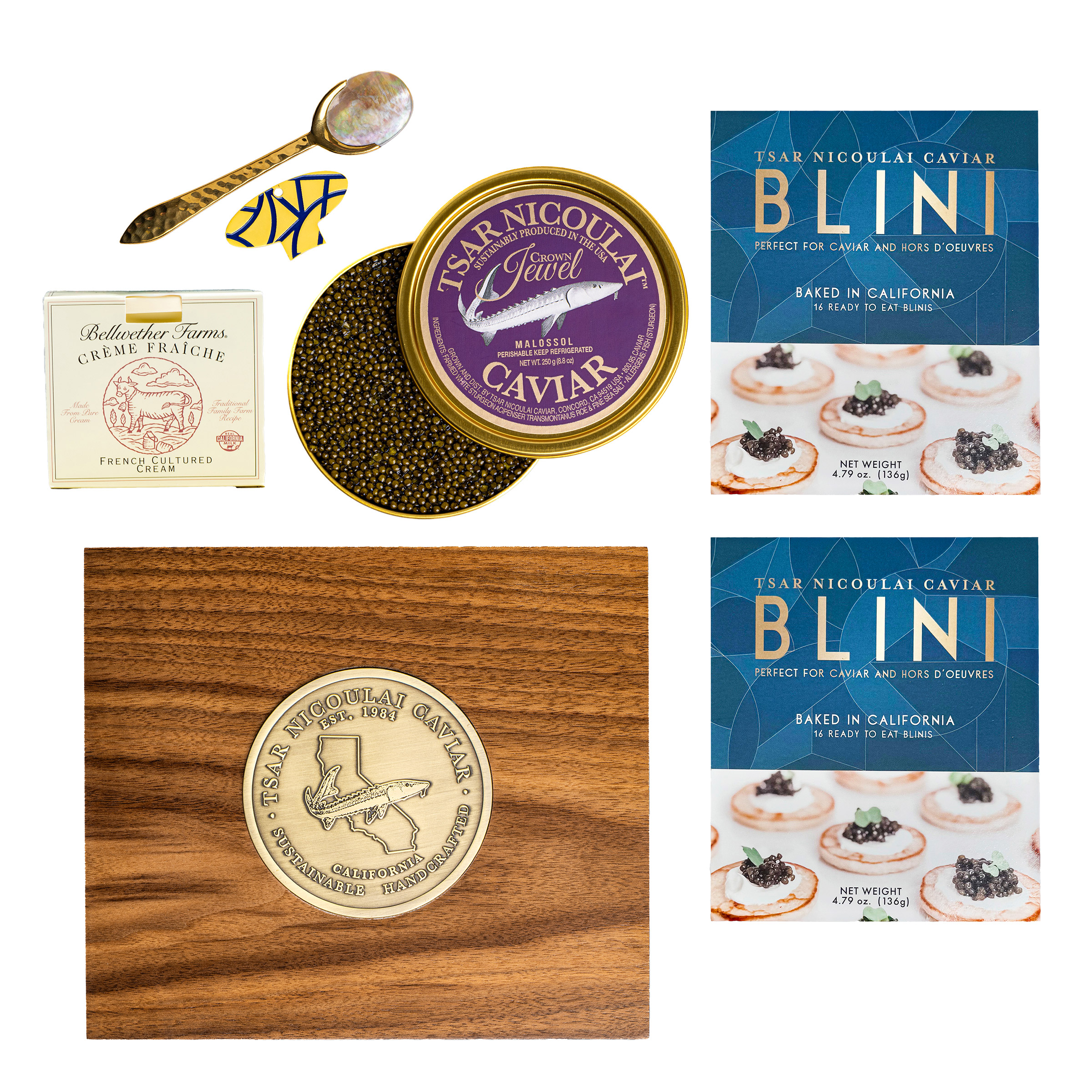 Tsar Nicoulai Caviar Limited Edition Crown Jewel Gift Set | Costco